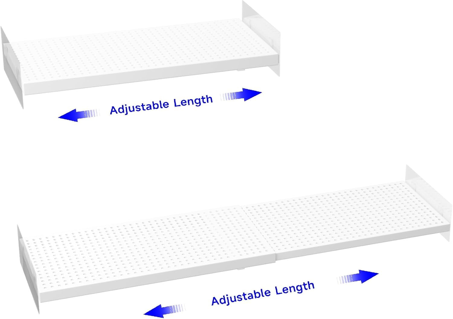Expandable Closet Shelf Organizer, Adjustable Shelves, Extendable ...