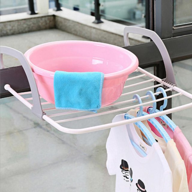 Expandable Clothes Drying Rack Over Door Towel Rail Adjustable Storage ...