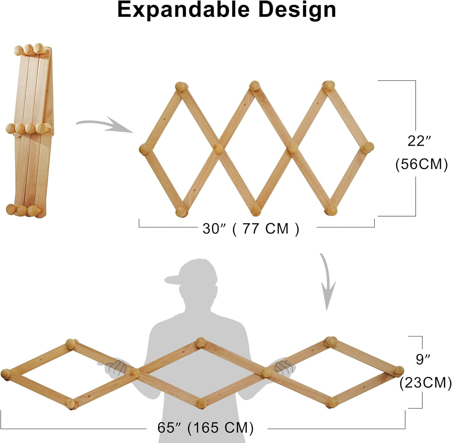 Expandable Coat Rack (Larger Version) - 24" High, Anti-Slip, Ultra ...