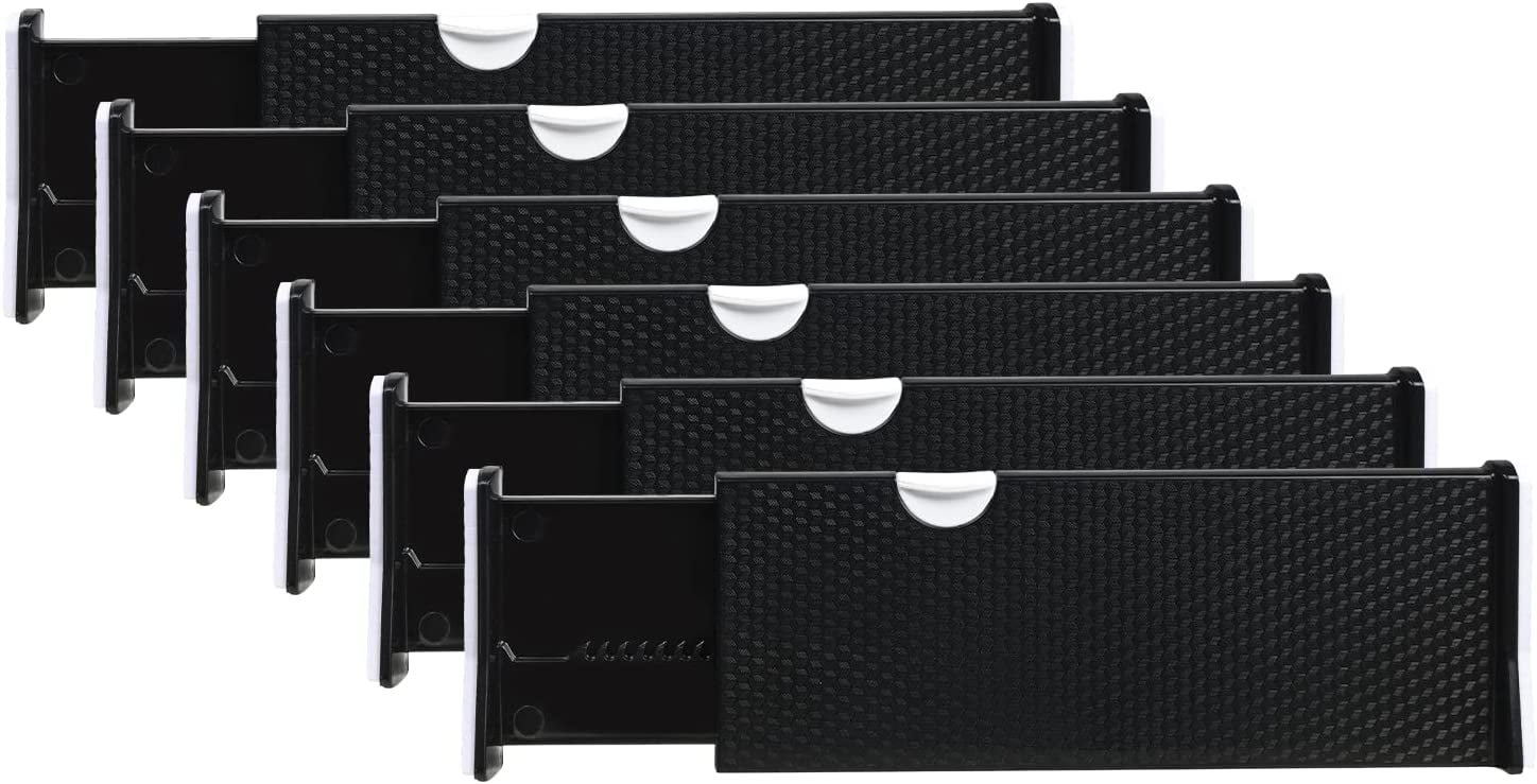 Expandable Deep Drawer Dividers by Rapturous – 6 Pack – 5 Inch High ...