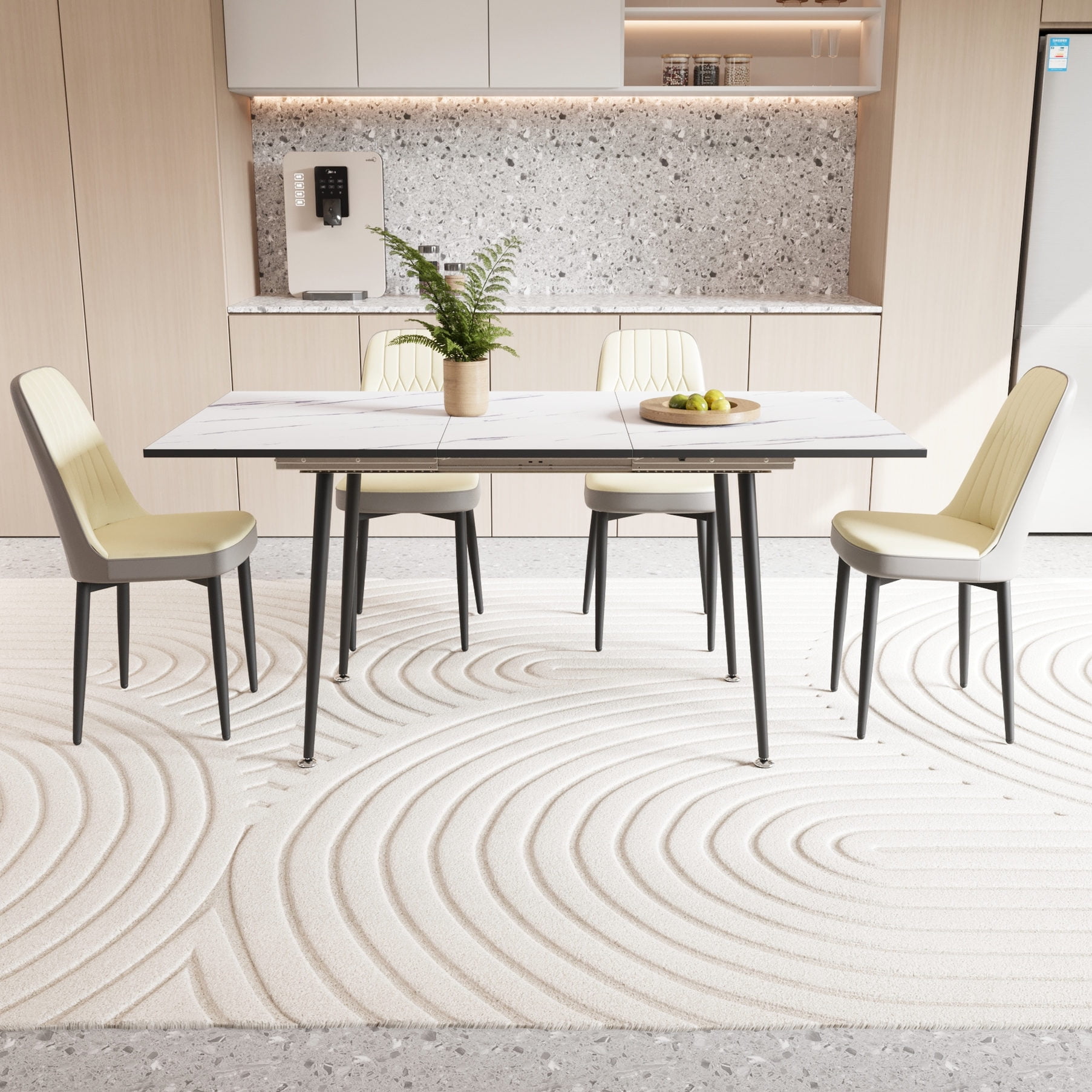 47"-63" Expandable Kitchen Dining Set | Durable, Easy to Assemble ...