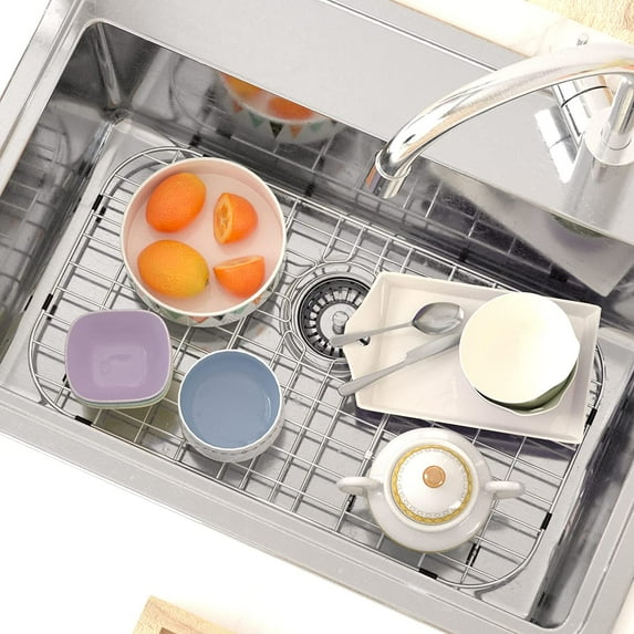 Expandable Dish Drying Rack Over The Sink Dish Drainer 26" L X 14" W ...