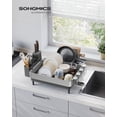 Expandable Dish Drying Rack, Stainless Steel Dish Dryer with Rotatable ...