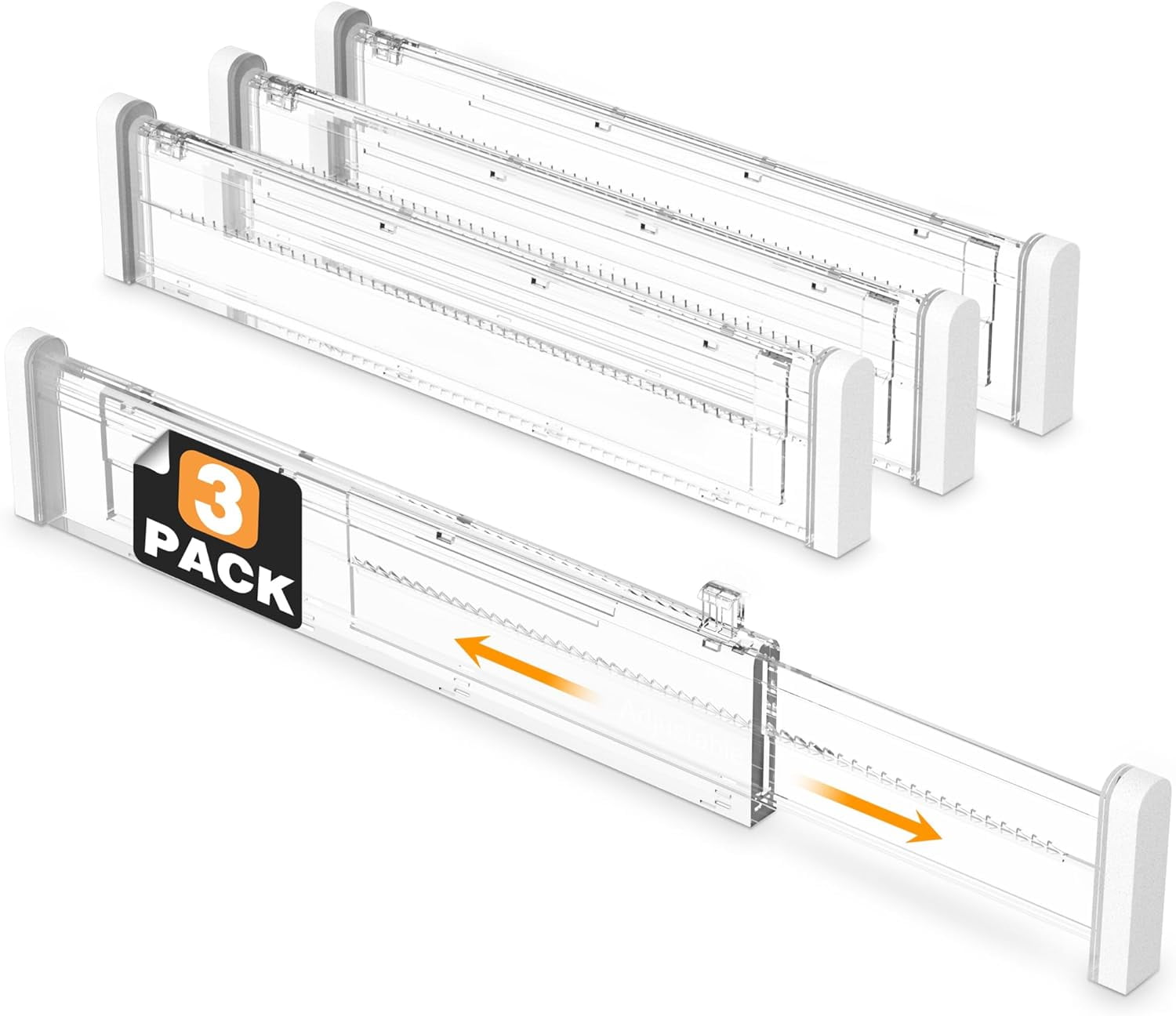 Expandable Drawer Dividers - 12.6-22.8'' Adjustable Drawers Organizers ...