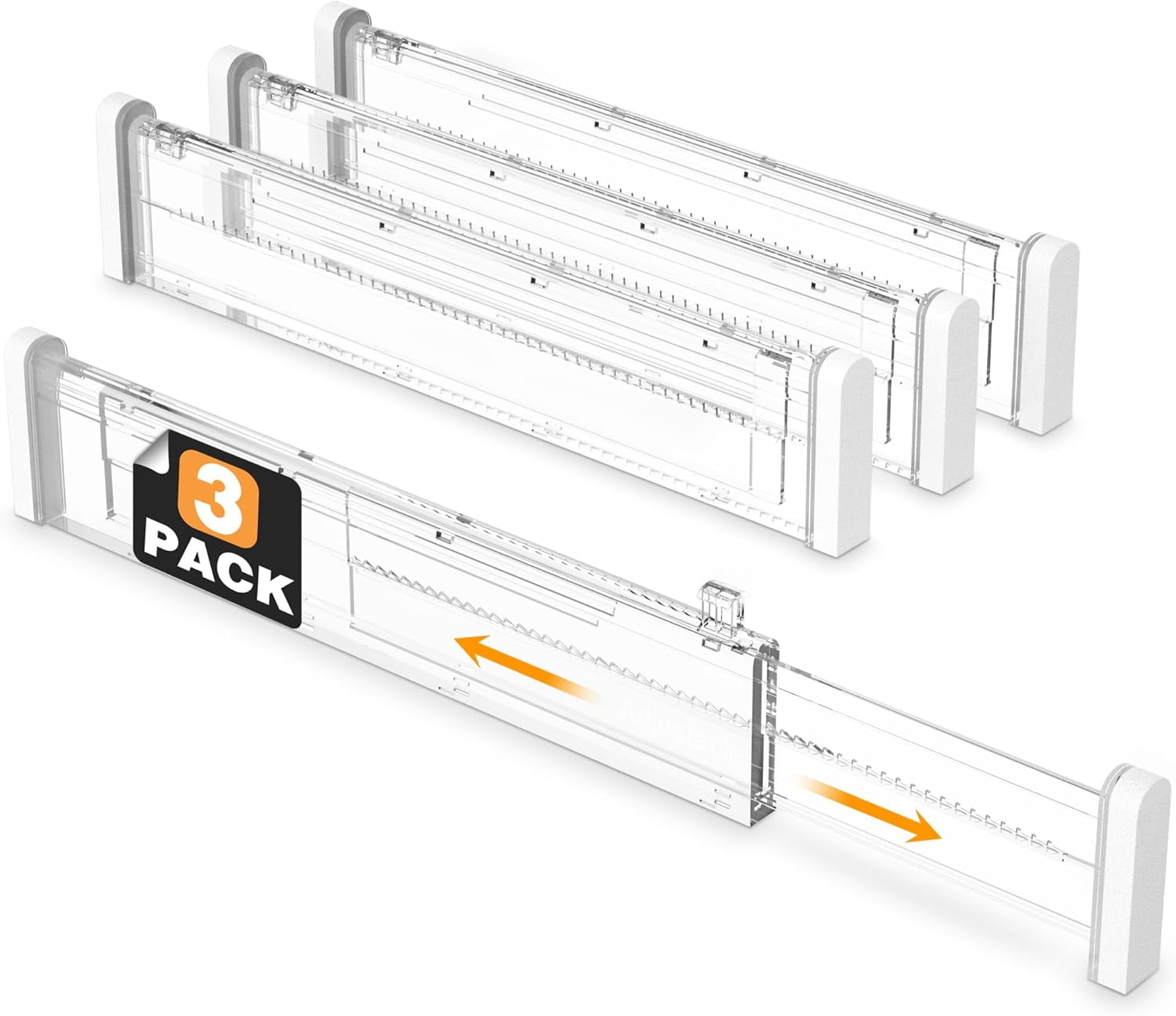 Expandable Drawer Dividers with Inserts - Adjustable Drawer Organizers ...