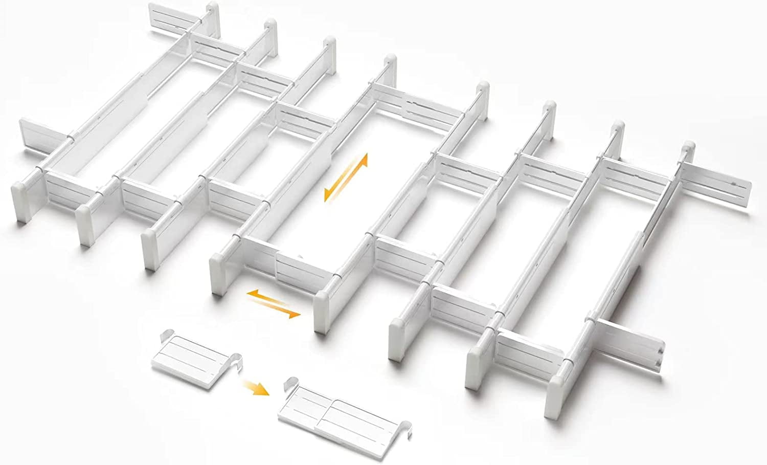 Expandable Drawer Dividers with Inserts, Large Kitchen Utensils Drawers ...