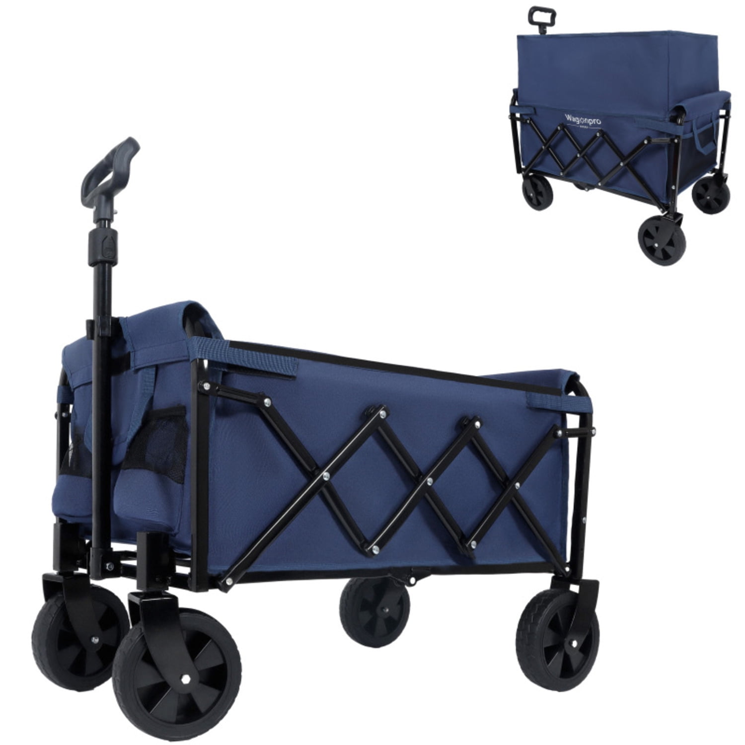 Expandable Dual-Layer Utility Wagon with 100% Extra Space - Grocery ...