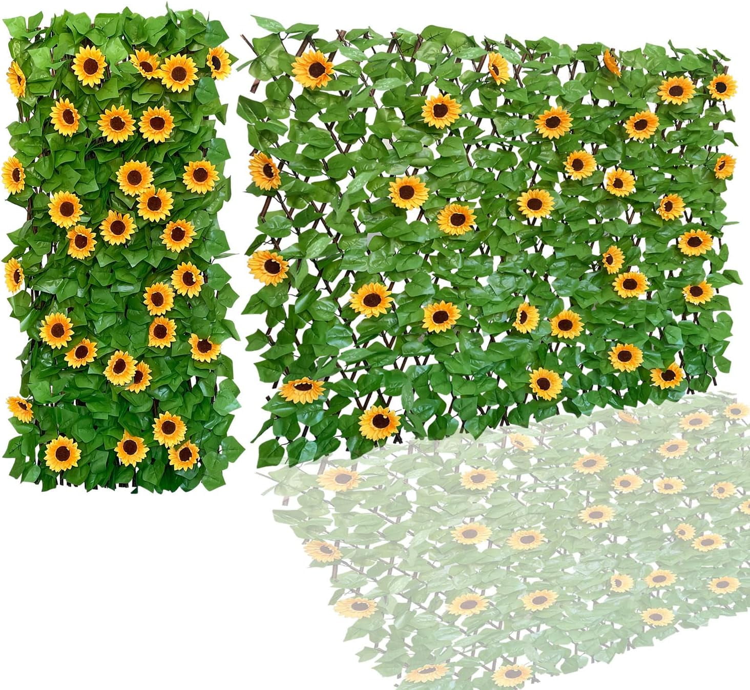 Expandable Faux Ivy Fence,Artificial Privacy Screen Decor for Outdoor ...