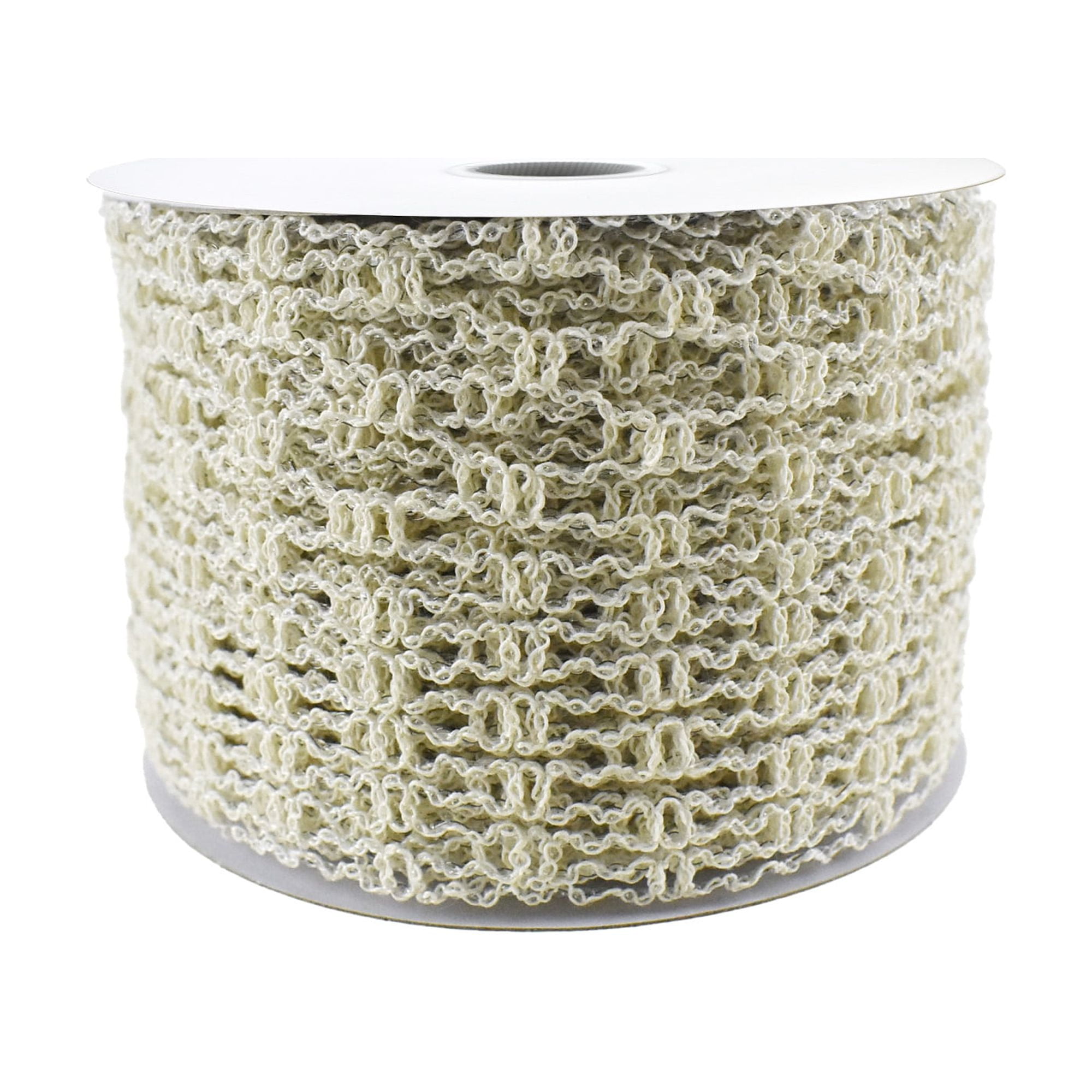 Expandable Faux Jute Wired Ribbon, 2-1/2-Inch, 10-Yard (Ivory ...