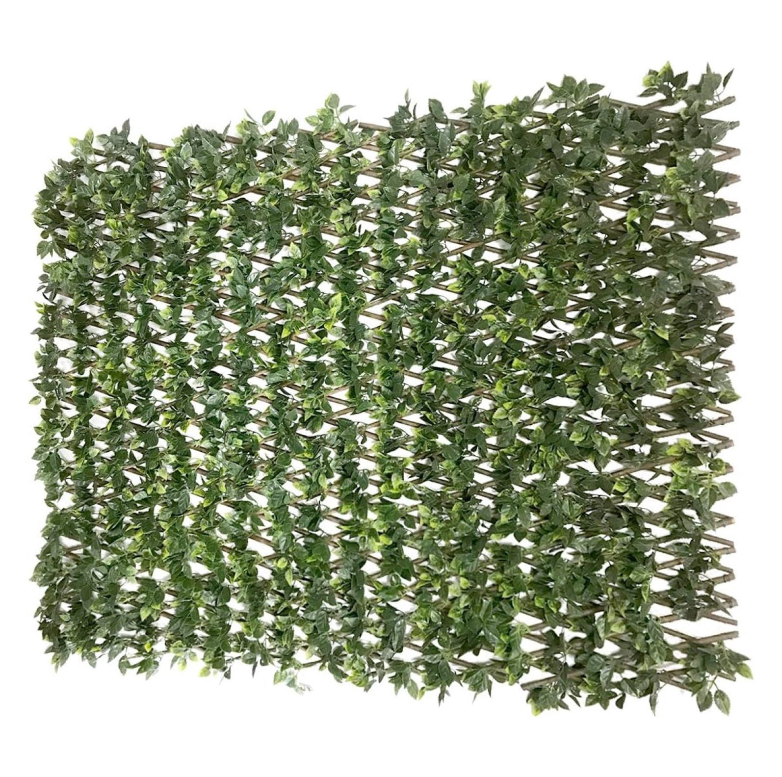 Expandable Faux Privacy Fence Screen, 2Pcs Expandable Greenery Wall ...