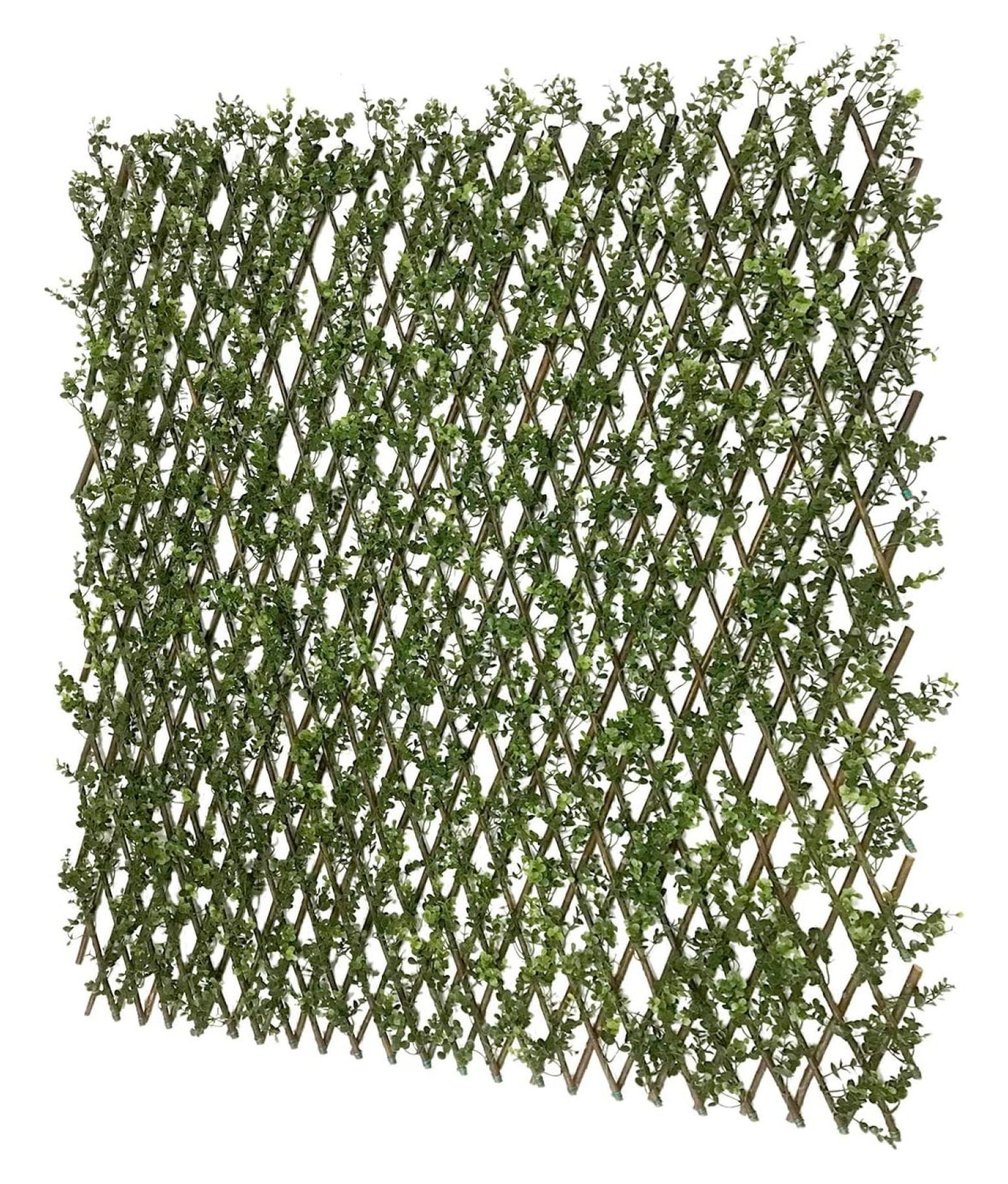 Expandable Faux Privacy Fence Screen, 2Pcs Expandable Greenery Wall ...