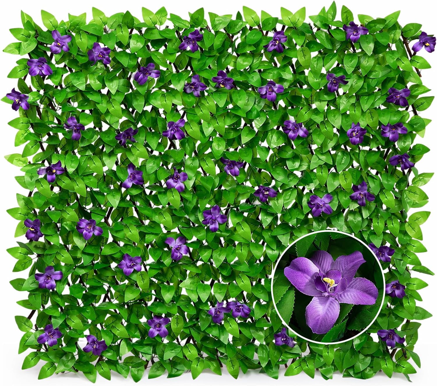 Expandable Fence Privacy Screen for Balcony Patio Outdoor, 1PC Faux Ivy ...