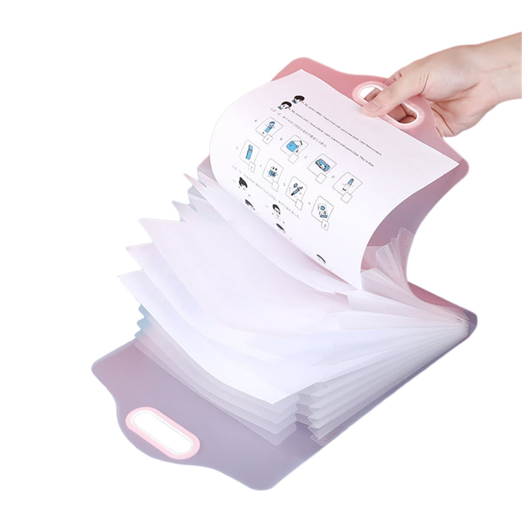 Expandable File Folder Handheld Folder 13 Pocket School Test Papers ...