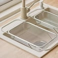 Expandable Foldable Over Sink Dish Drying Rack, Stainless Steel Over ...