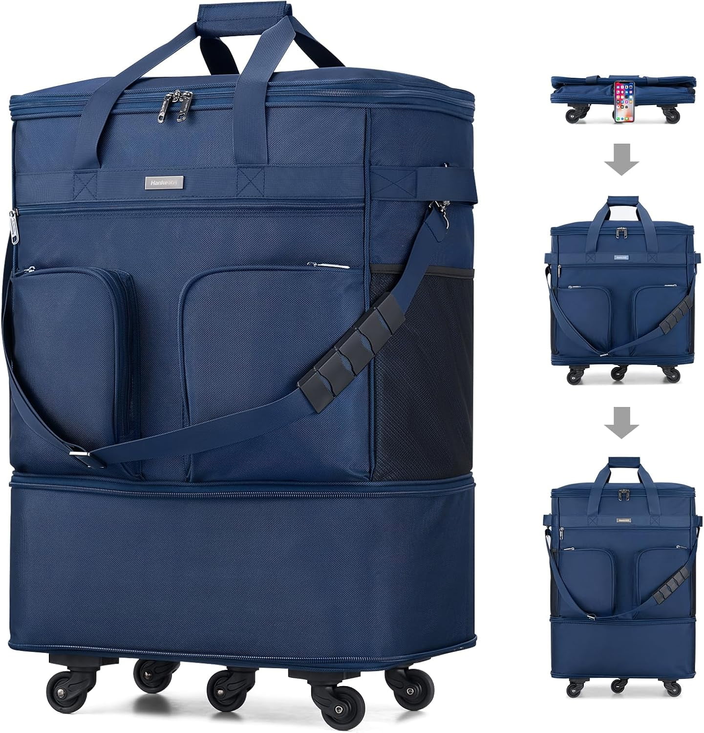 Expandable Foldable Suitcases with Wheels Lightweight Collapsible ...