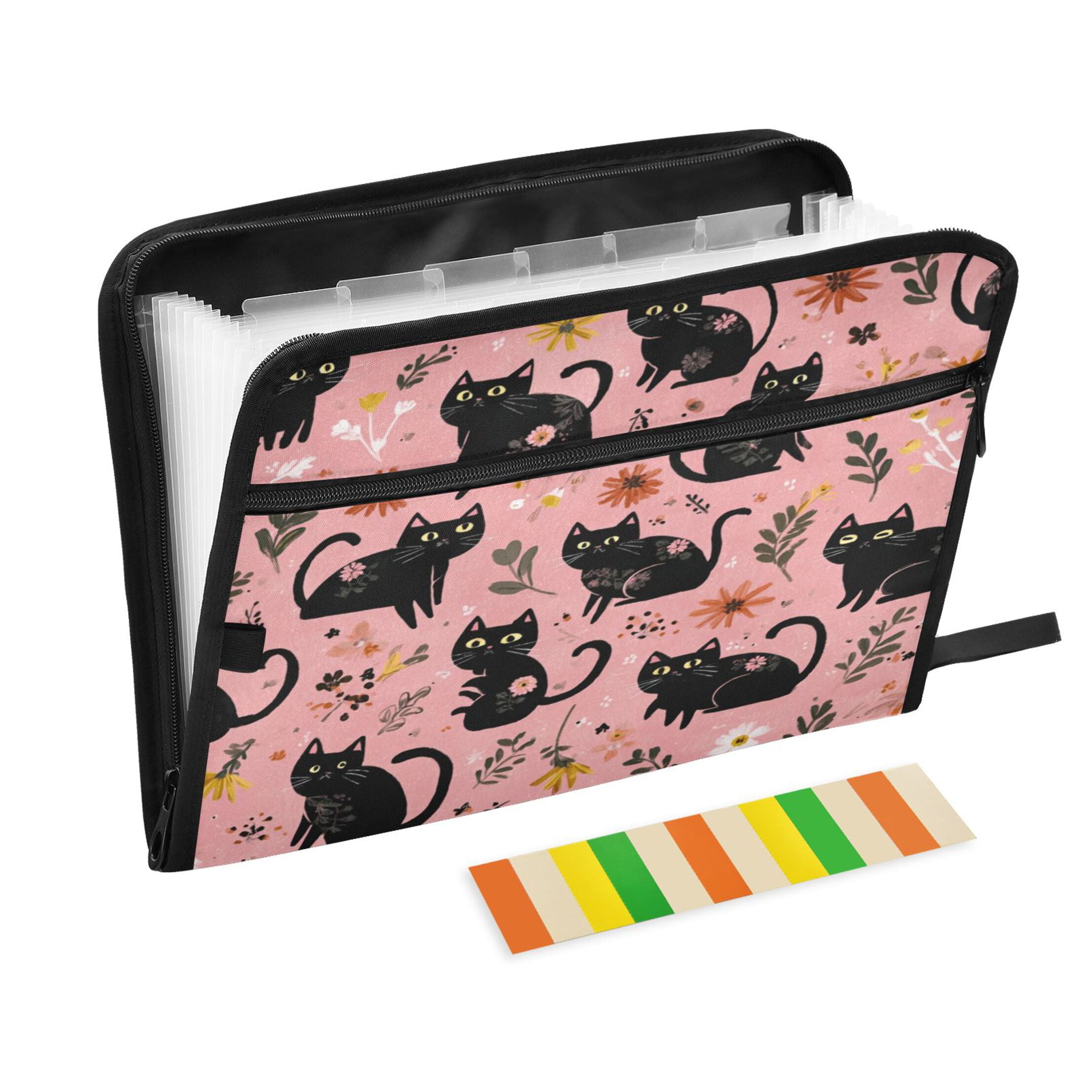 Expandable Folder with Colored Tabs, Desktop Folding Folder for ...