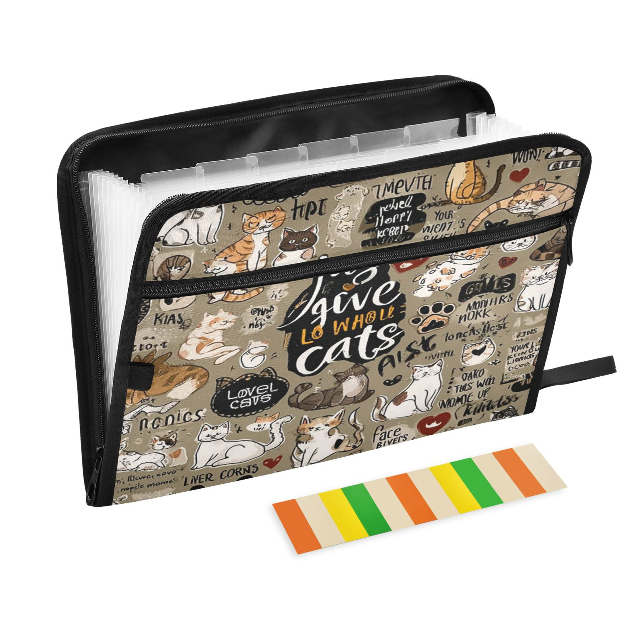 Expandable Folder with Colored Tabs, Desktop Folding Folder for ...