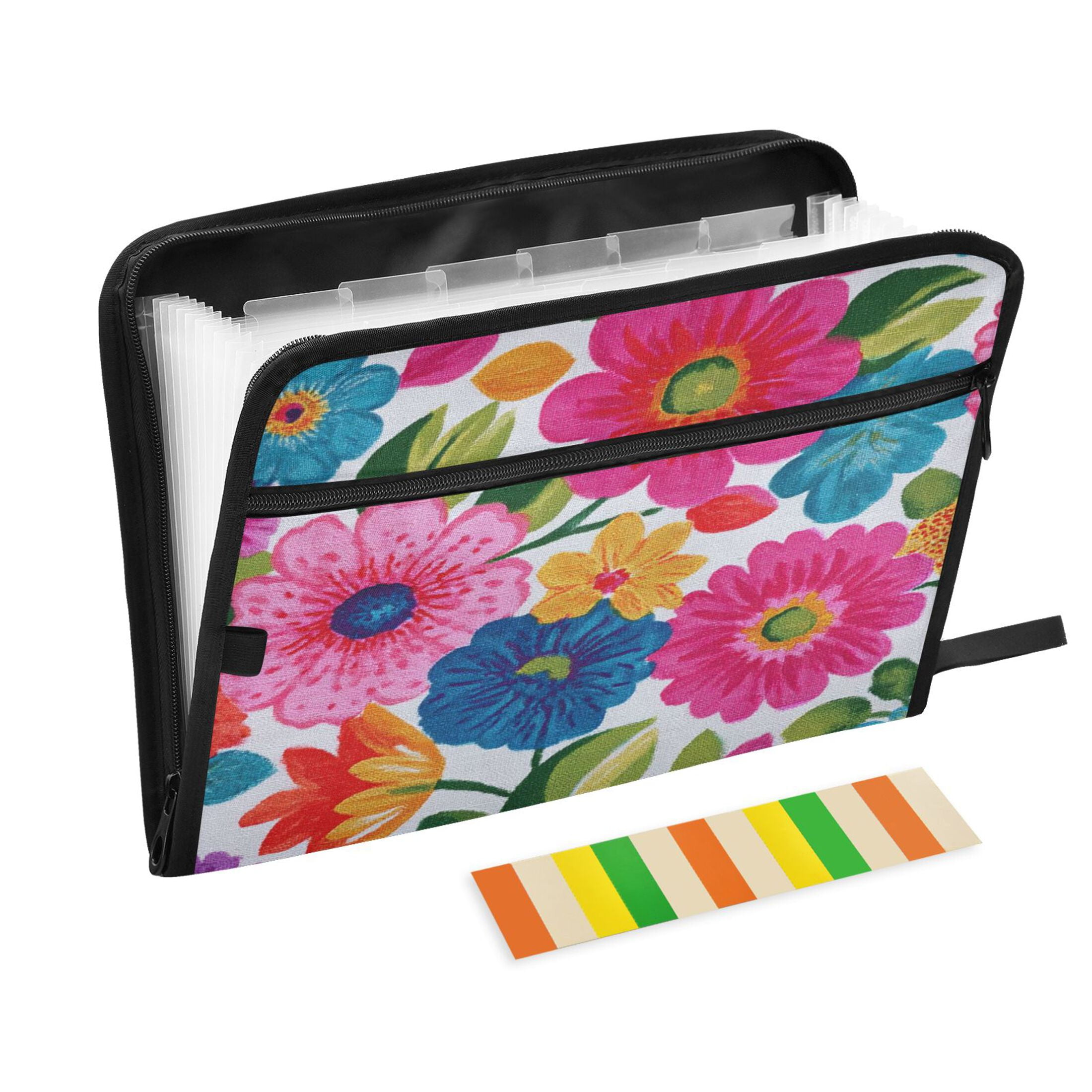 Expandable Folder with Colored Tabs, Desktop Folding Folder for ...