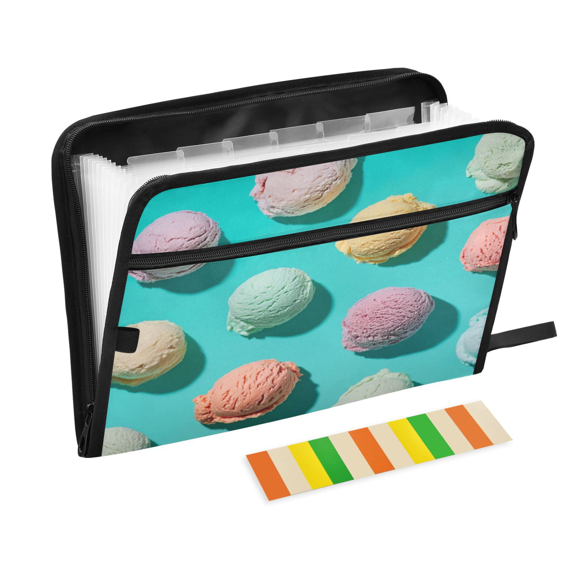 Expandable Folder with Colored Tabs, Desktop Folding Folder for ...