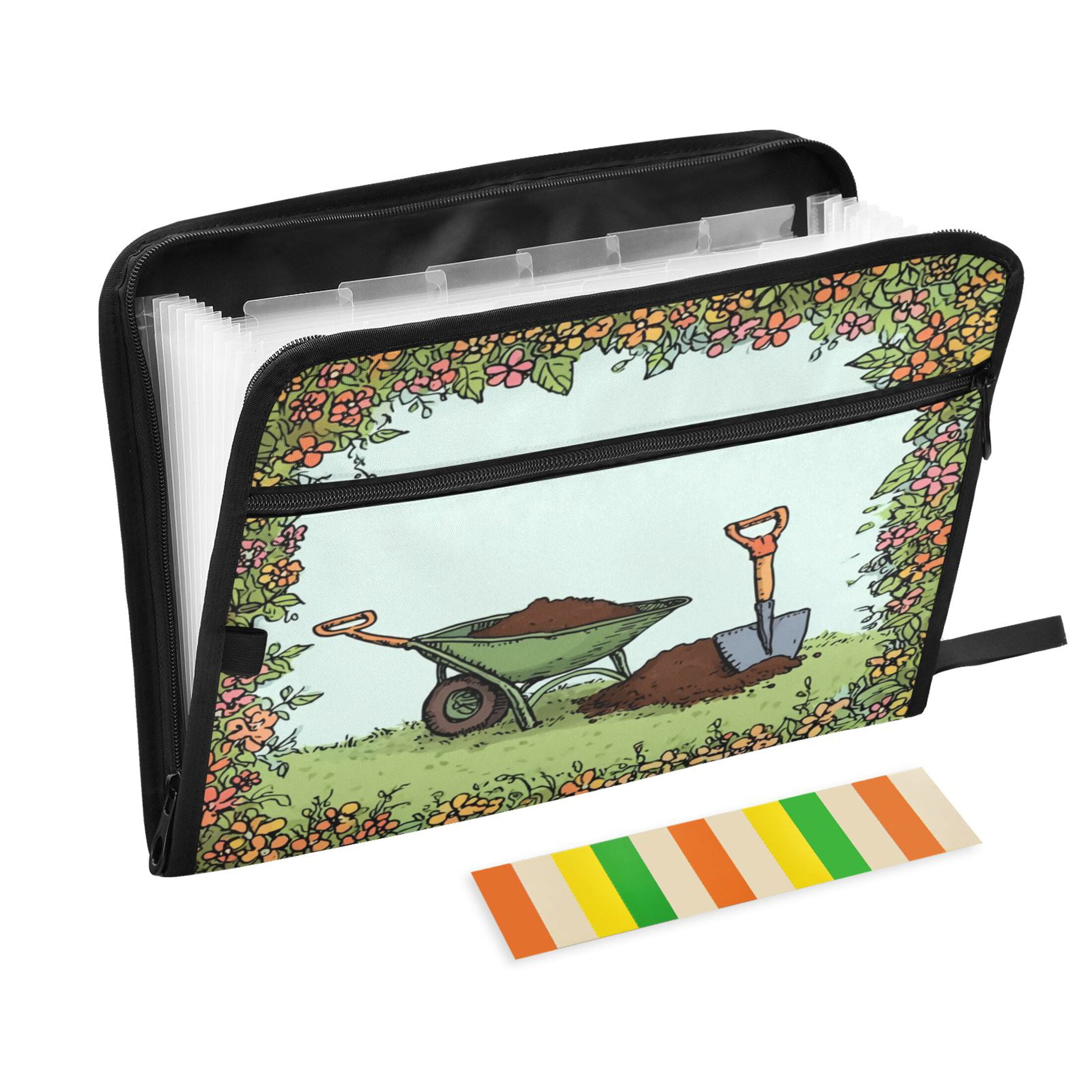 Expandable Folder with Colored Tabs, Desktop Folding Folder for ...
