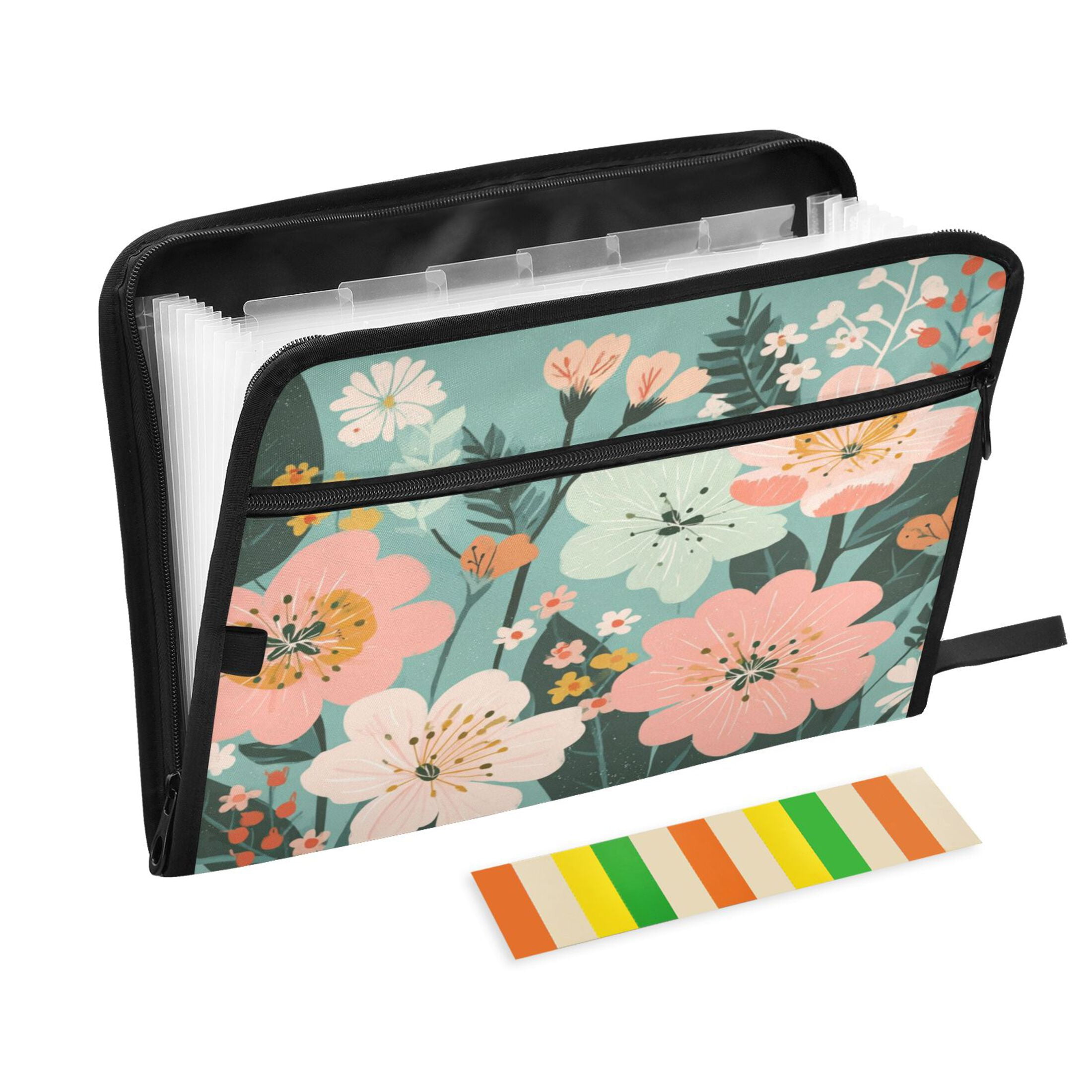 Expandable Folder with Colored Tabs, Desktop Folding Folder for ...