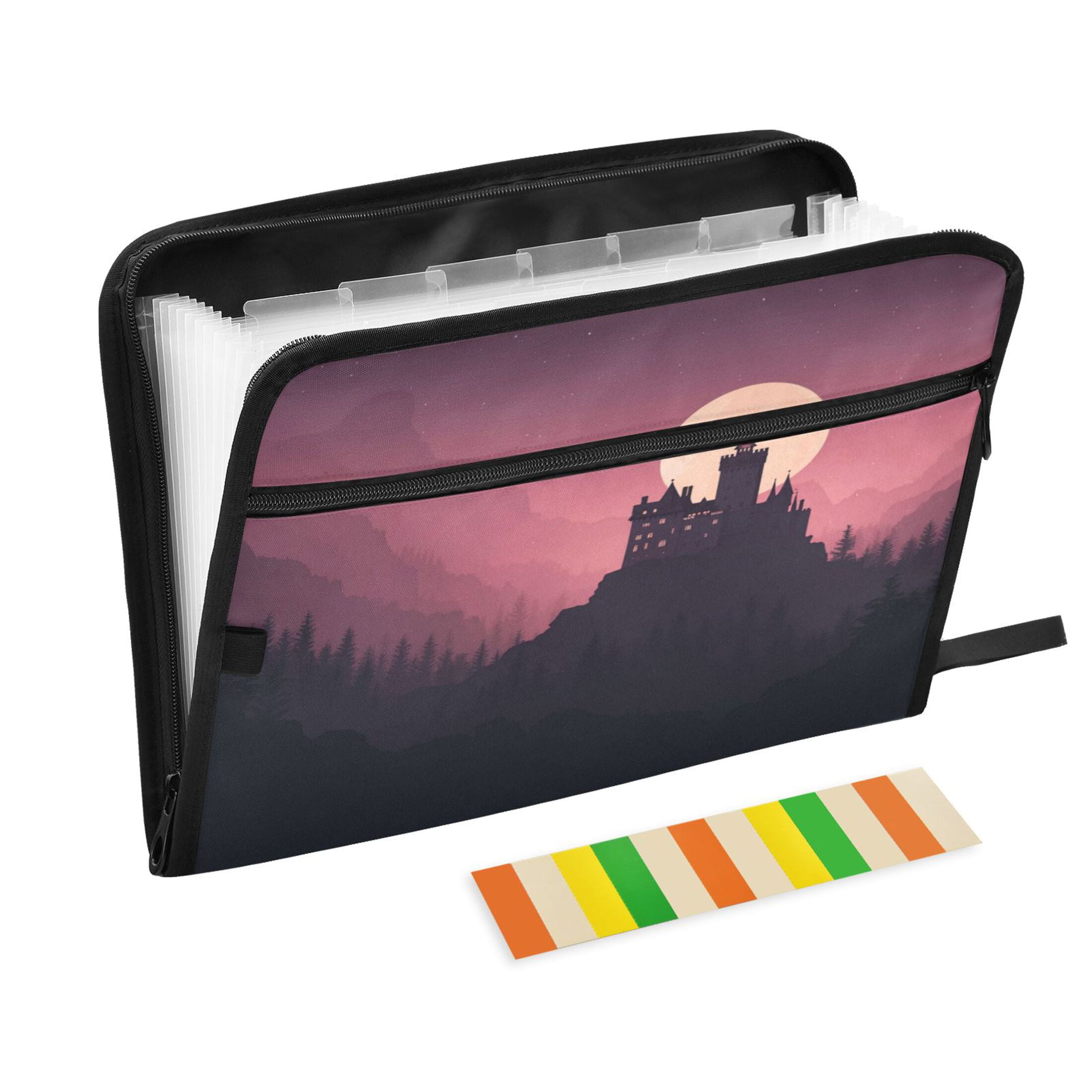 Expandable Folder with Colored Tabs, Desktop Folding Folder for ...