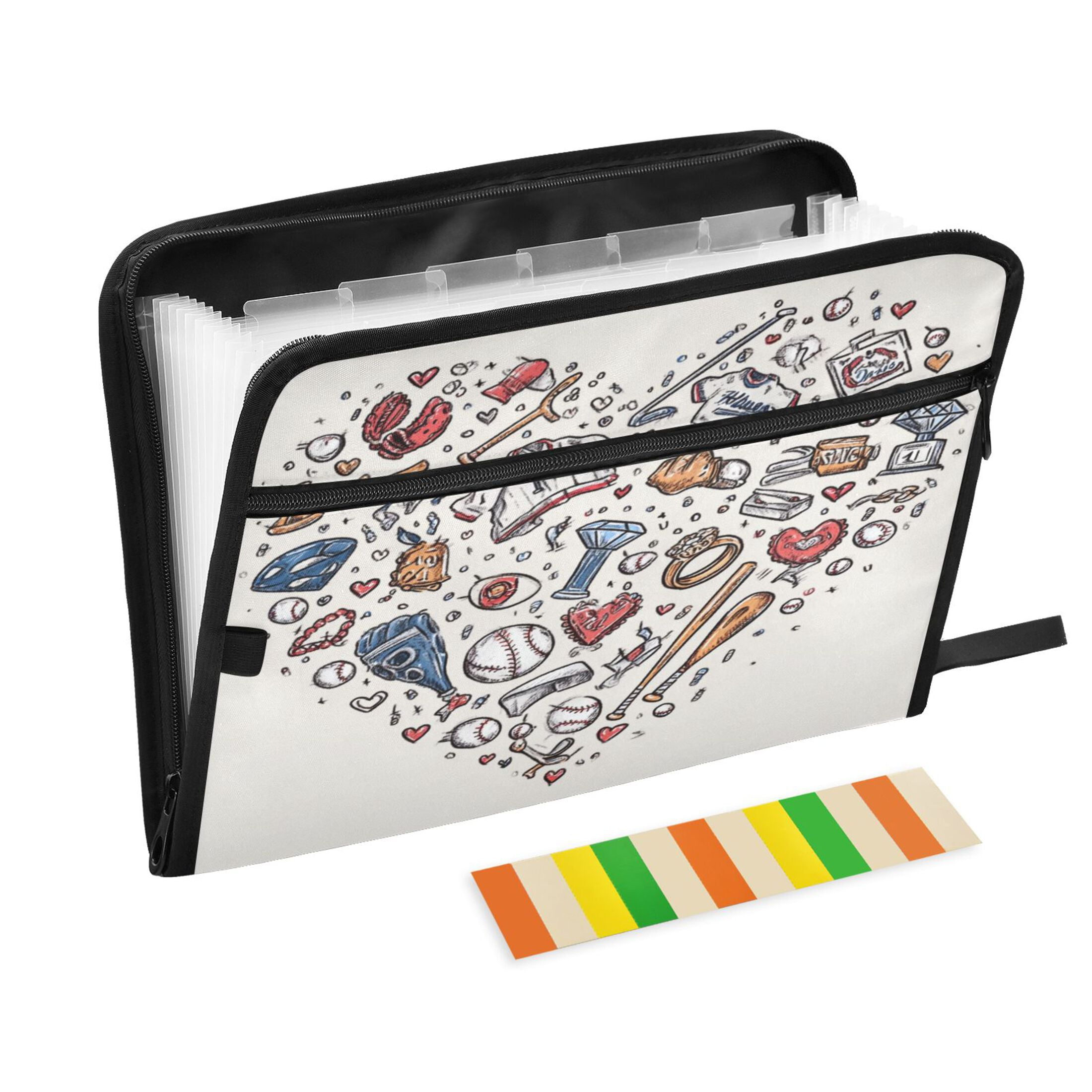 Expandable Folder with Colored Tabs, Desktop Folding Folder for ...