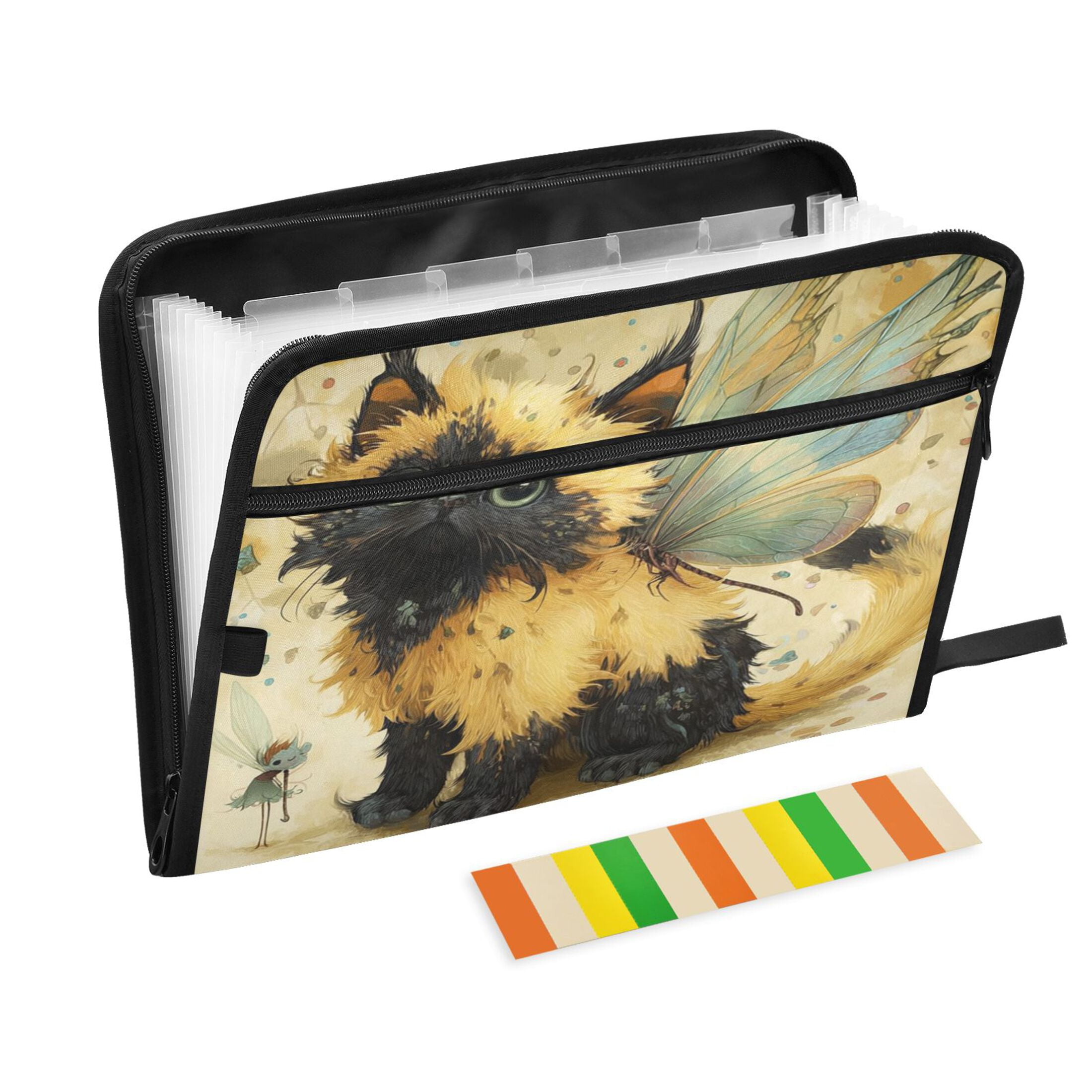 Expandable Folder with Colored Tabs, Desktop Folding Folder for ...