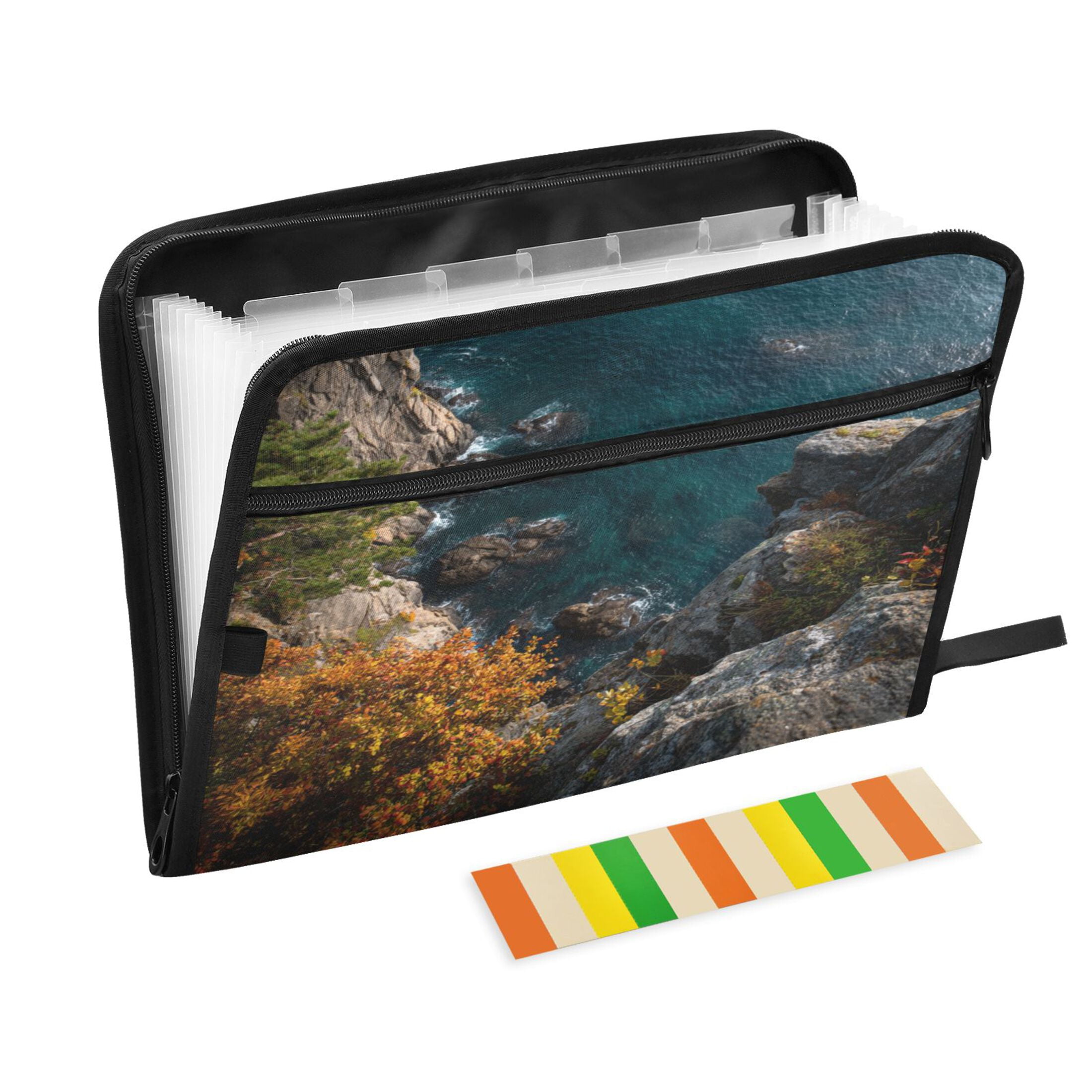Expandable Folder with Colored Tabs, Desktop Folding Folder for ...