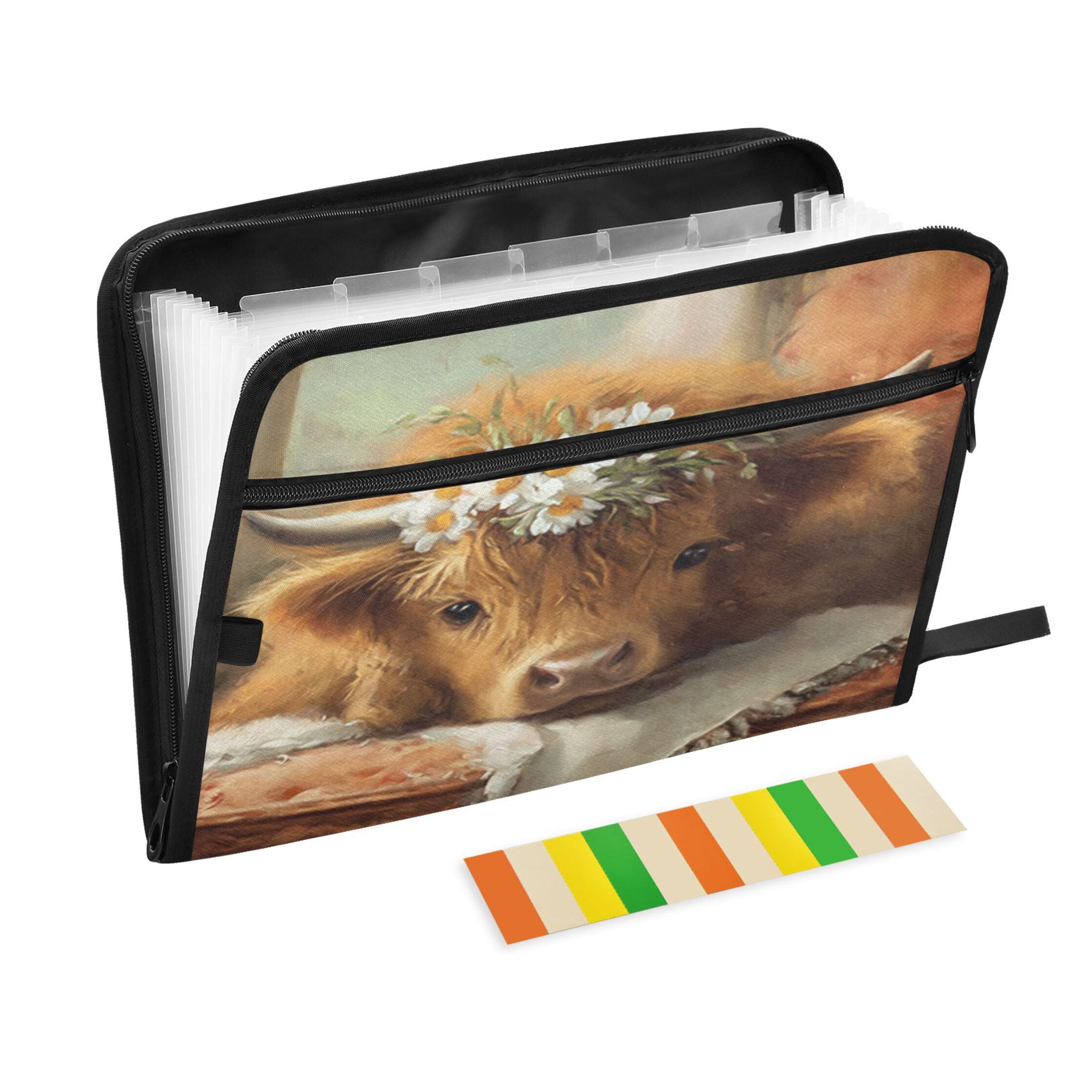 Expandable Folder with Colored Tabs, Desktop Folding Folder for ...