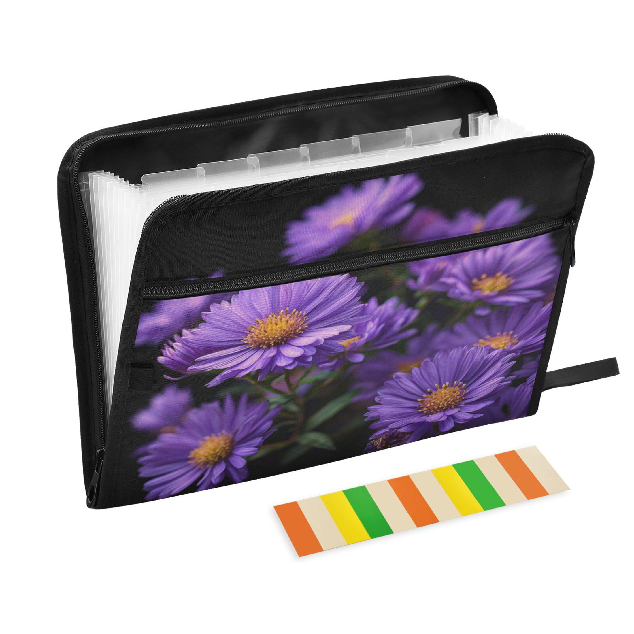 Expandable Folder with Colored Tabs, Desktop Folding Folder for Organizing Files by Category ...