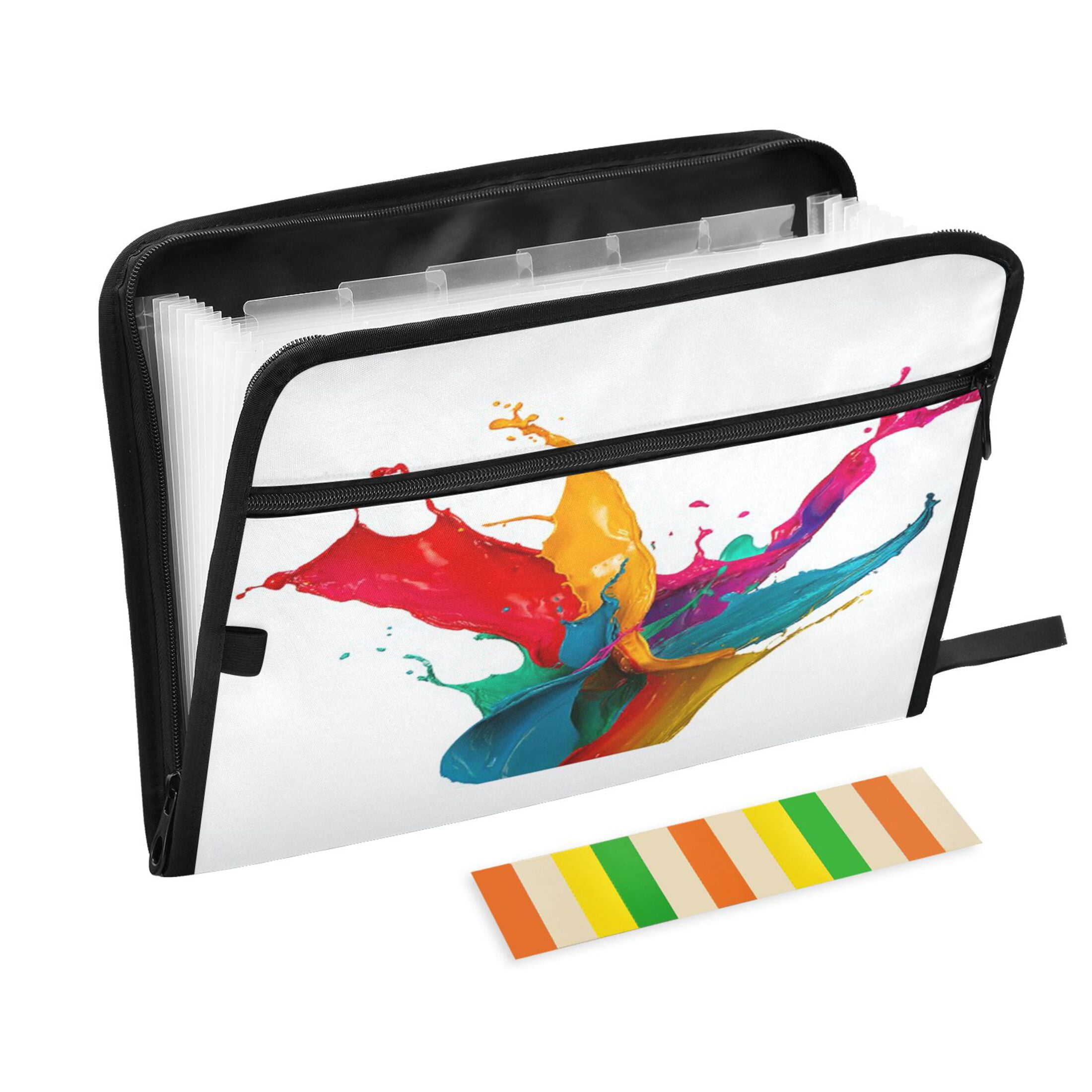 Expandable Folder with Colored Tabs, Desktop Folding Folder for ...