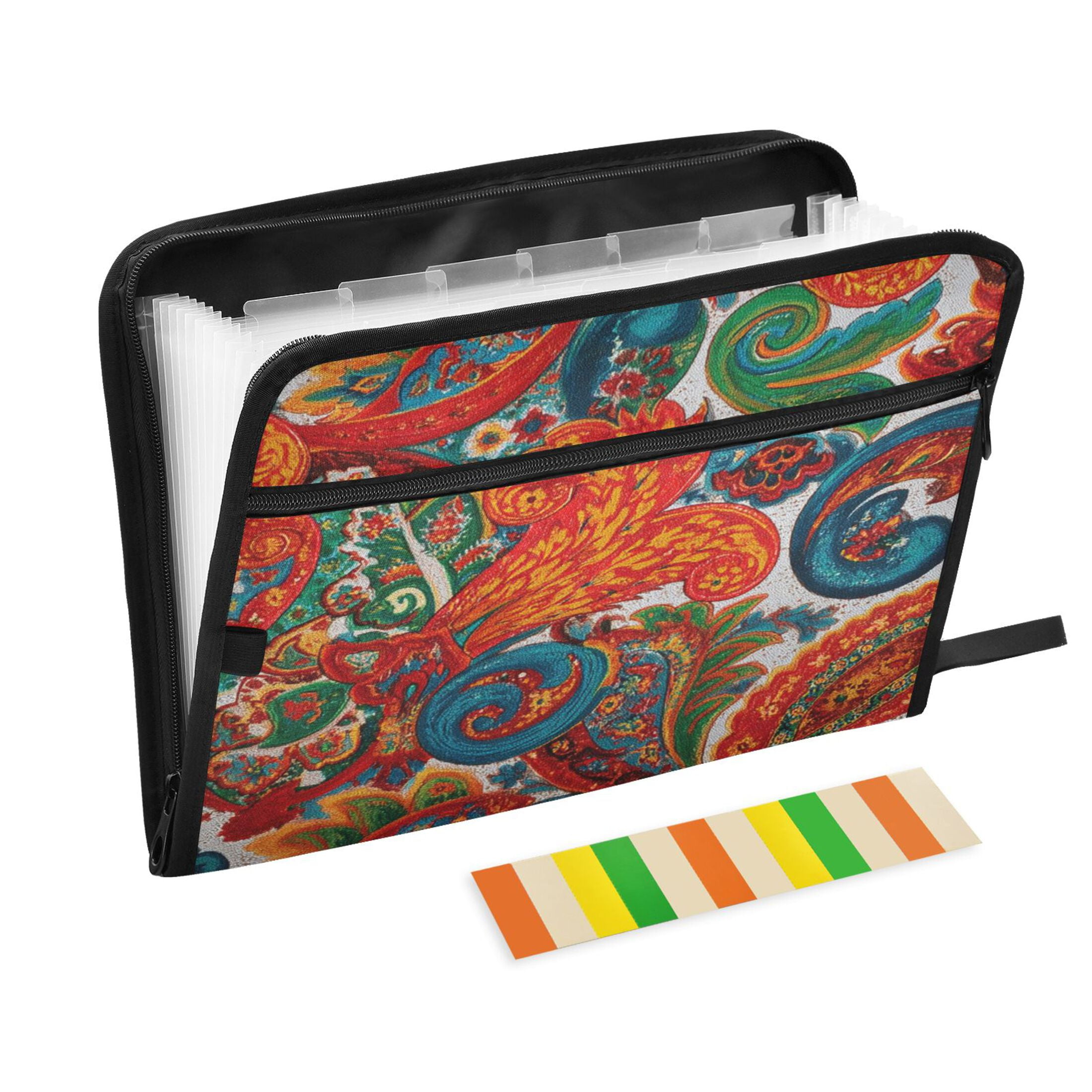 Expandable Folder with Colored Tabs, Desktop Folding Folder for ...