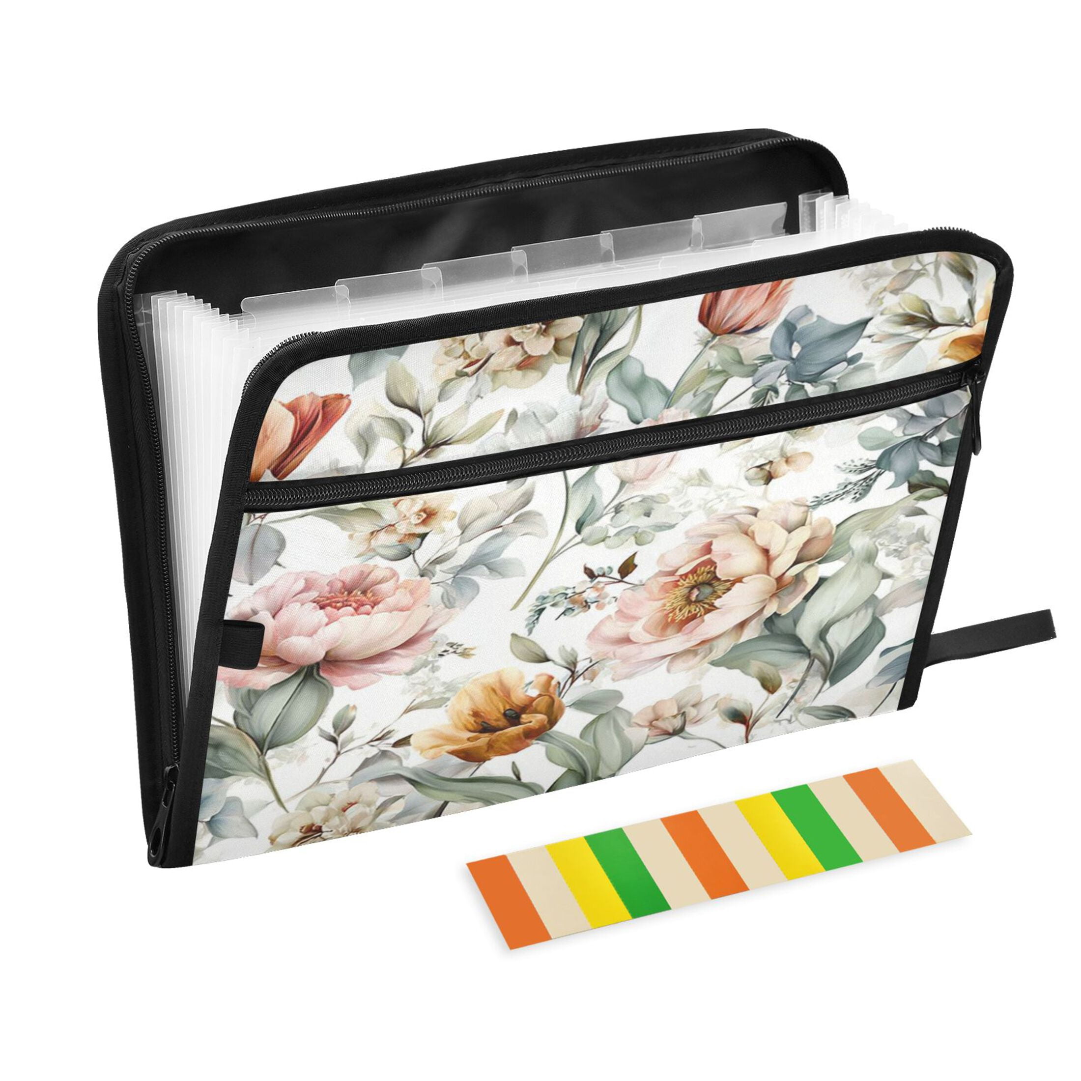 Expandable Folder with Colored Tabs, Desktop Folding Folder for ...