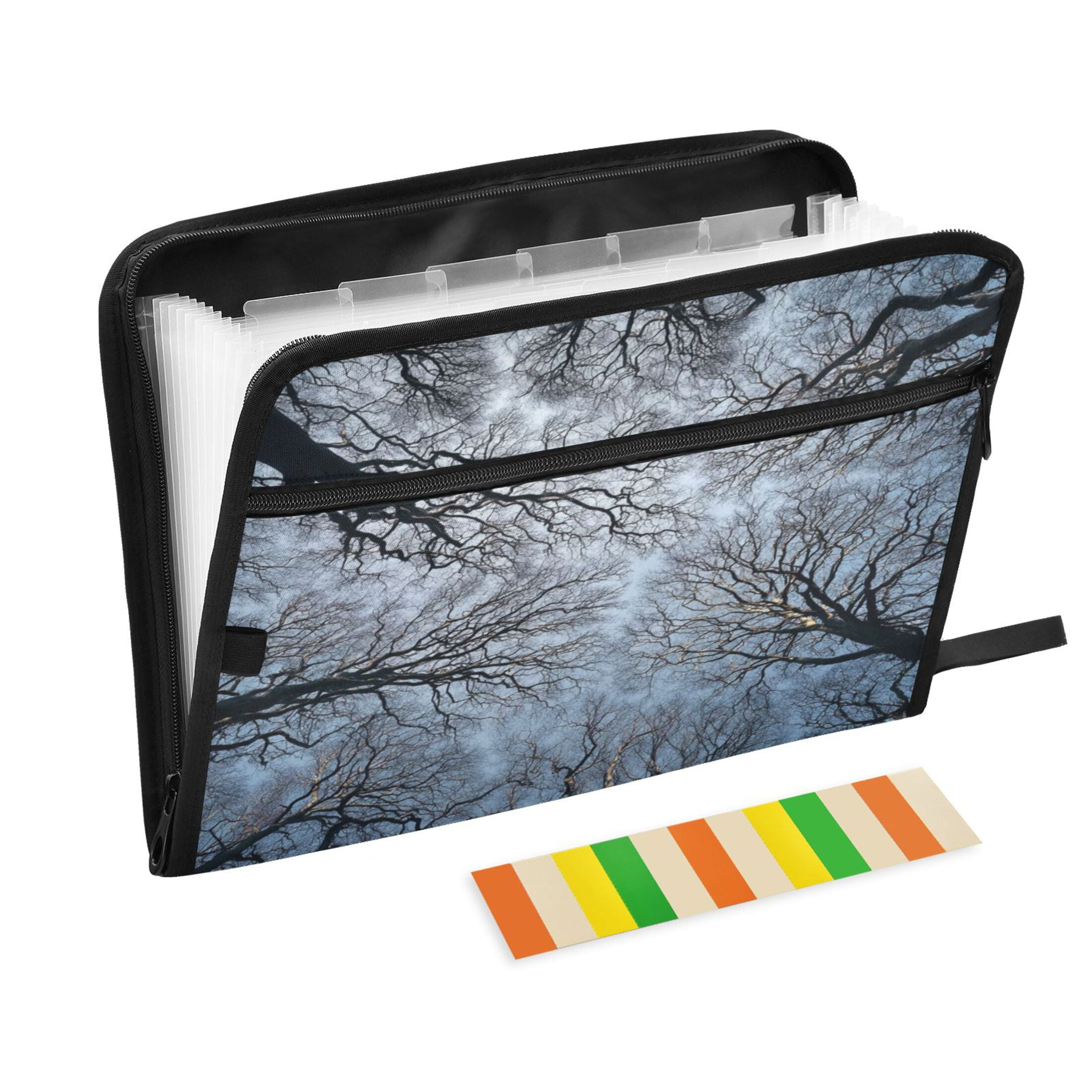 Expandable Folder with Colored Tabs, Desktop Folding Folder for ...