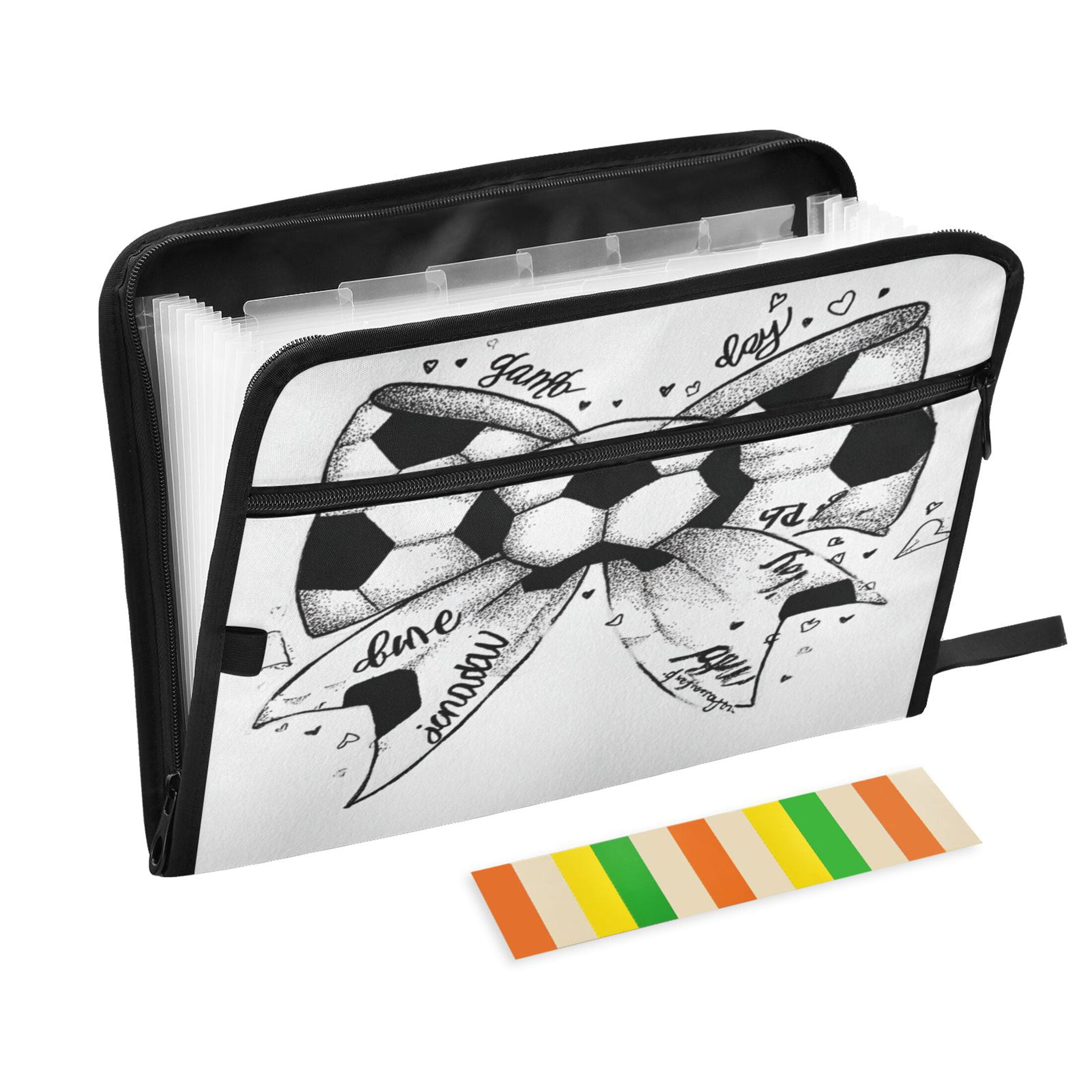 Expandable Folder with Colored Tabs, Desktop Folding Folder for ...