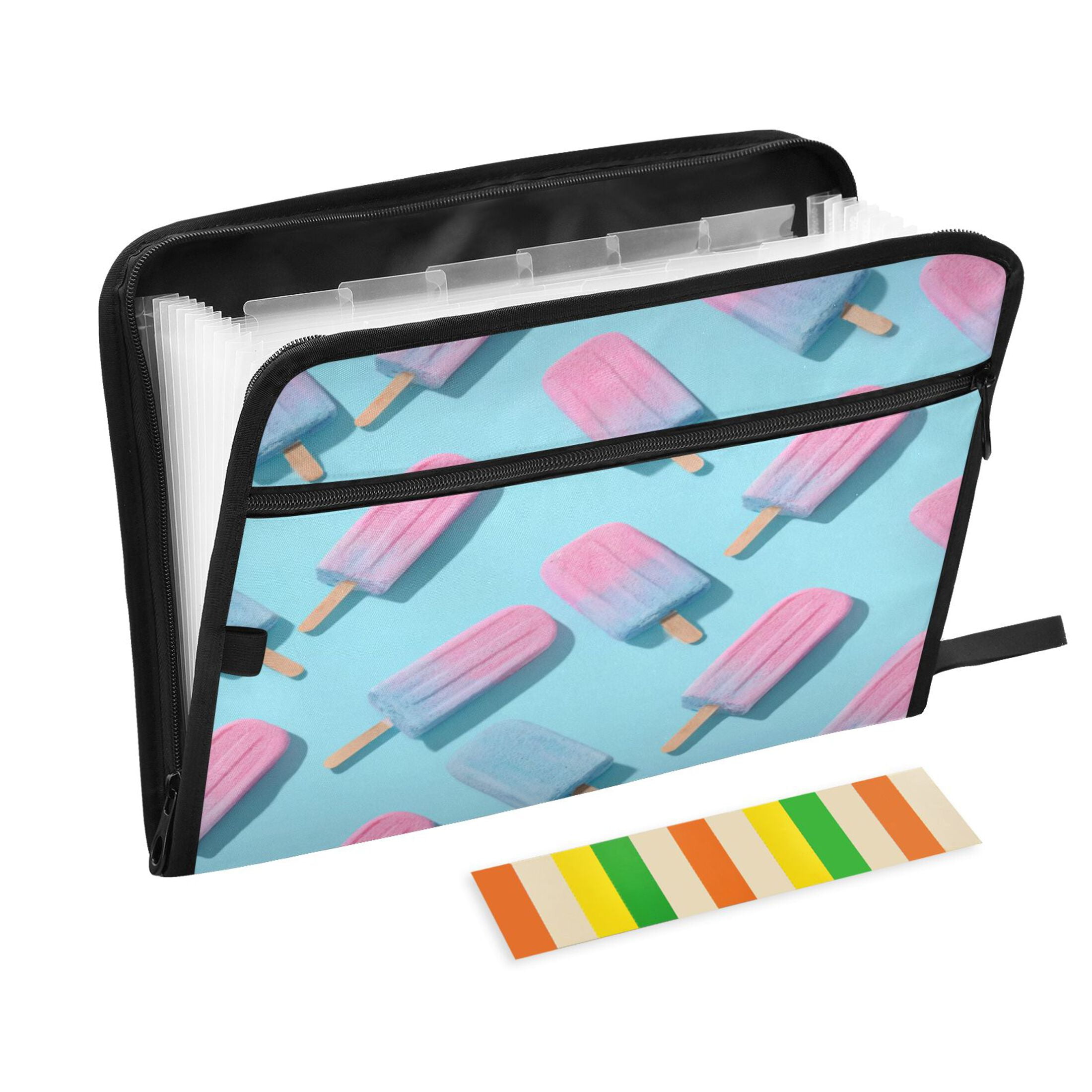 Expandable Folder with Colored Tabs, Desktop Folding Folder for ...