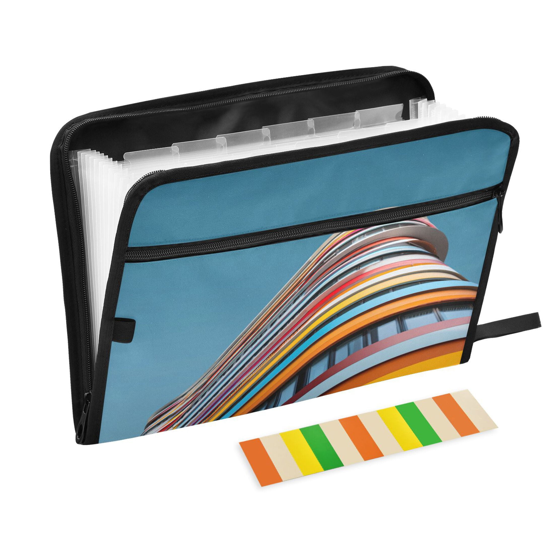 Expandable Folder with Colored Tabs, Desktop Folding Folder for ...