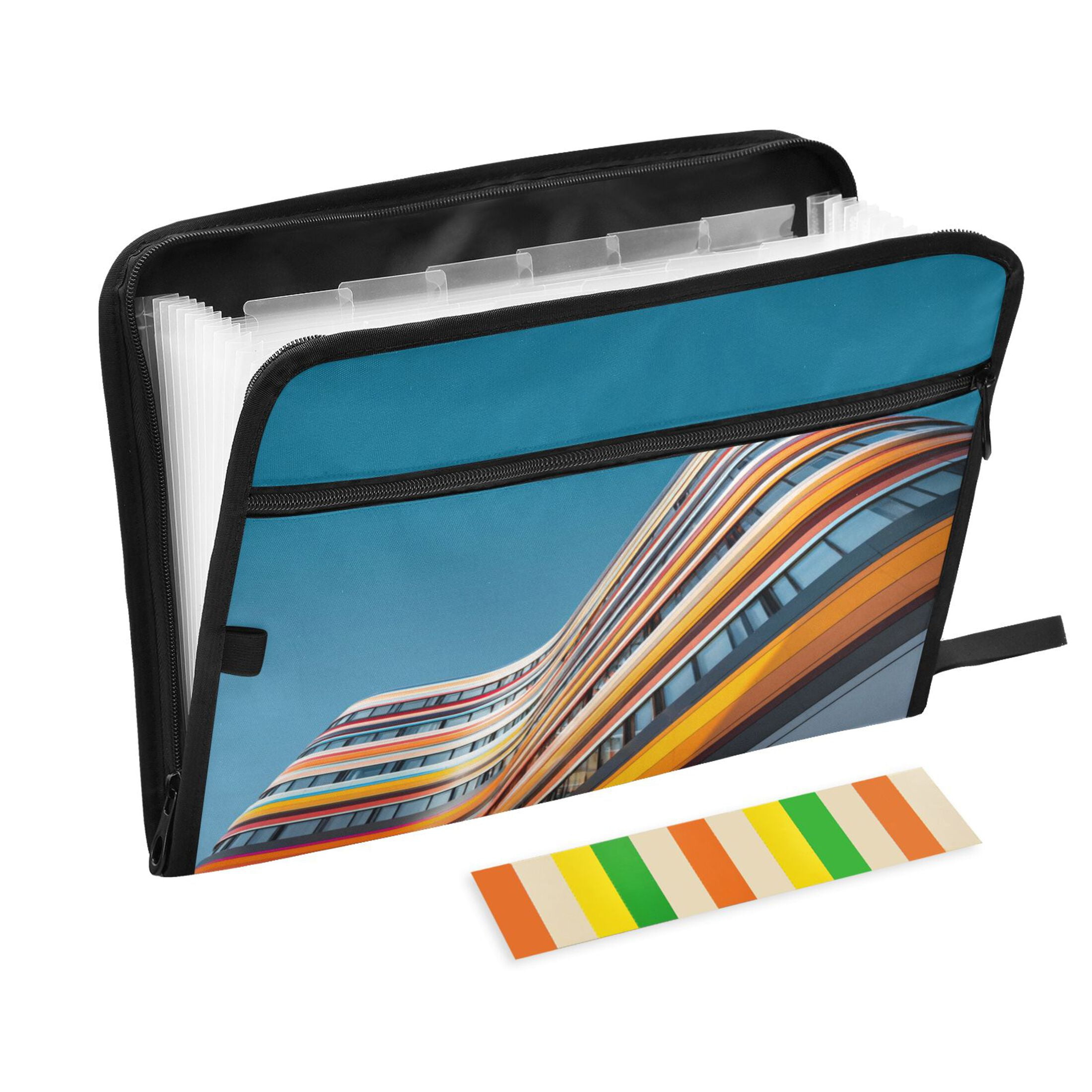 Expandable Folder with Colored Tabs, Desktop Folding Folder for ...