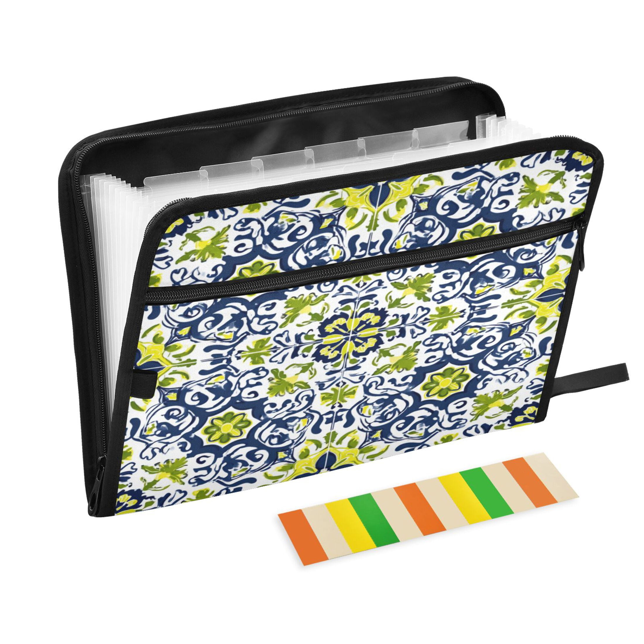 Expandable Folder with Colored Tabs, Desktop Folding Folder for ...