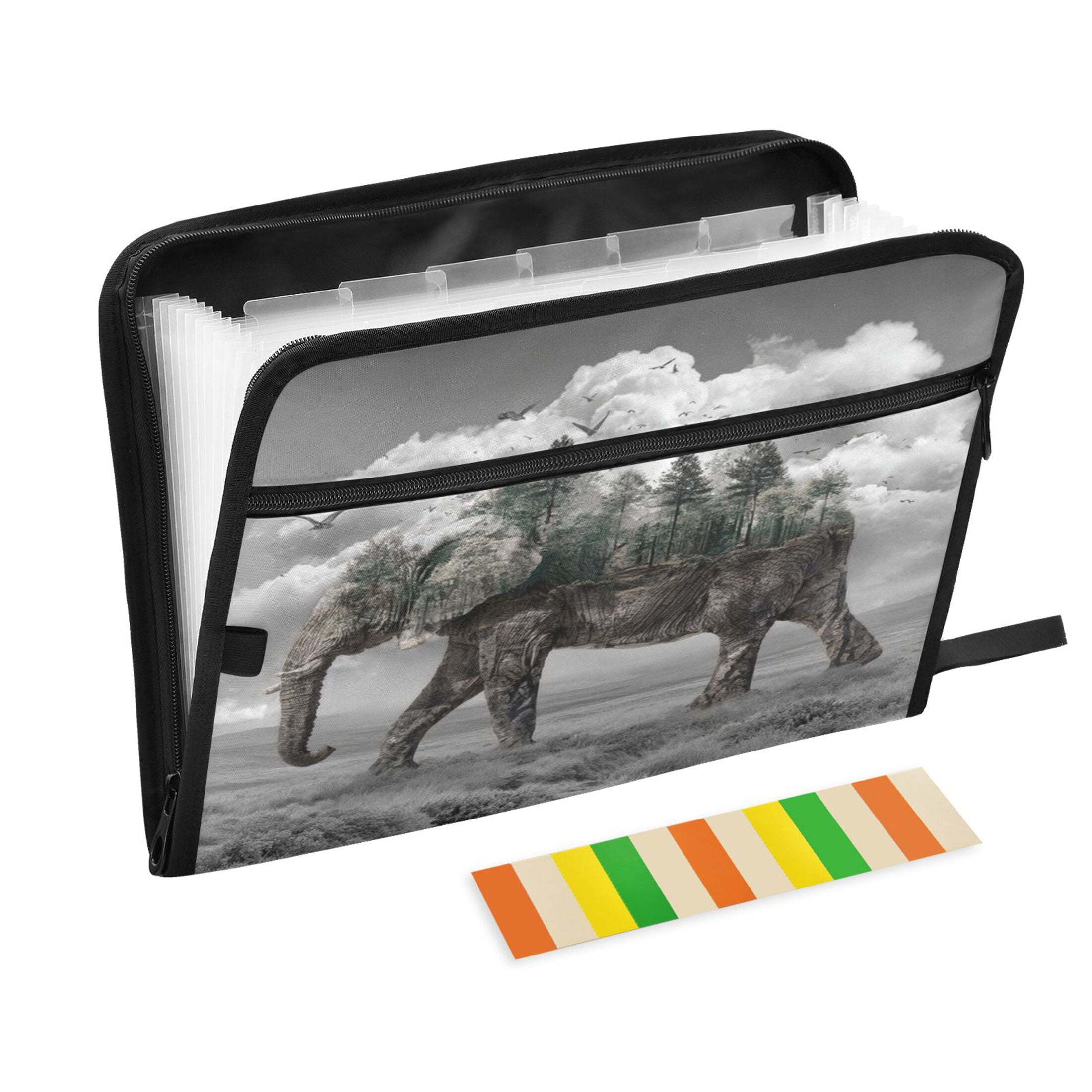 Expandable Folder with Colored Tabs, Desktop Folding Folder for ...