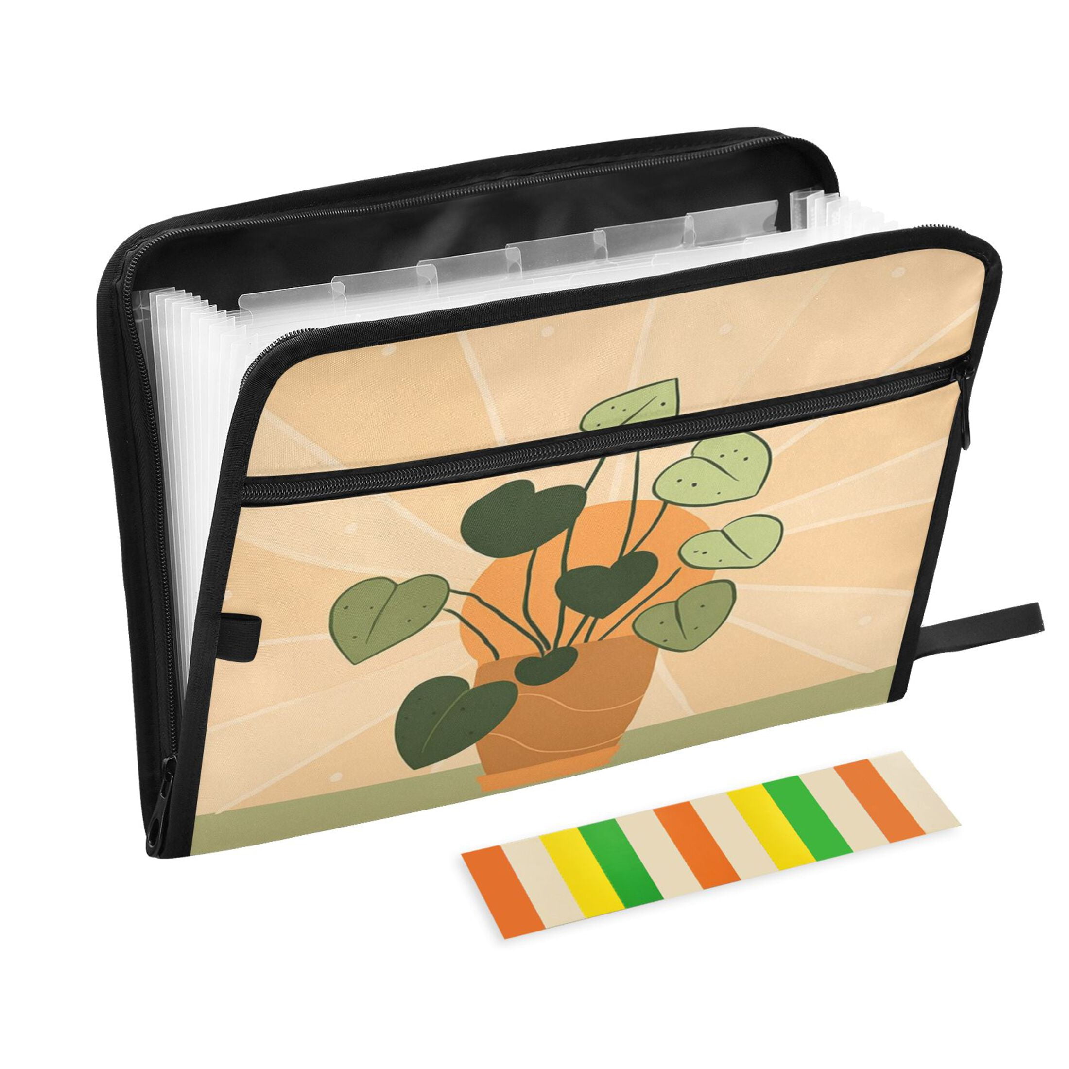 Expandable Folder with Colored Tabs, Desktop Folding Folder for ...