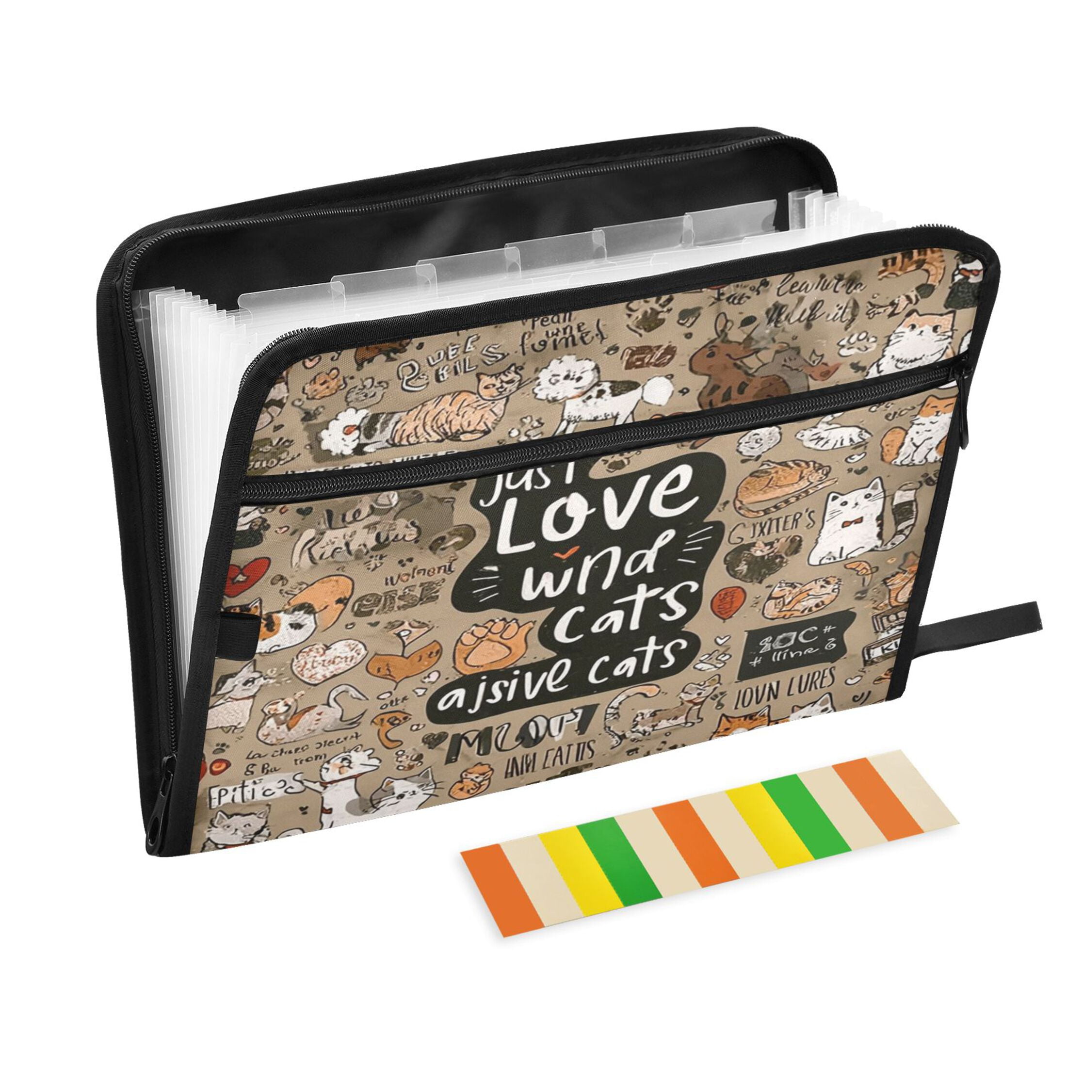 Expandable Folder with Colored Tabs, Desktop Folding Folder for ...