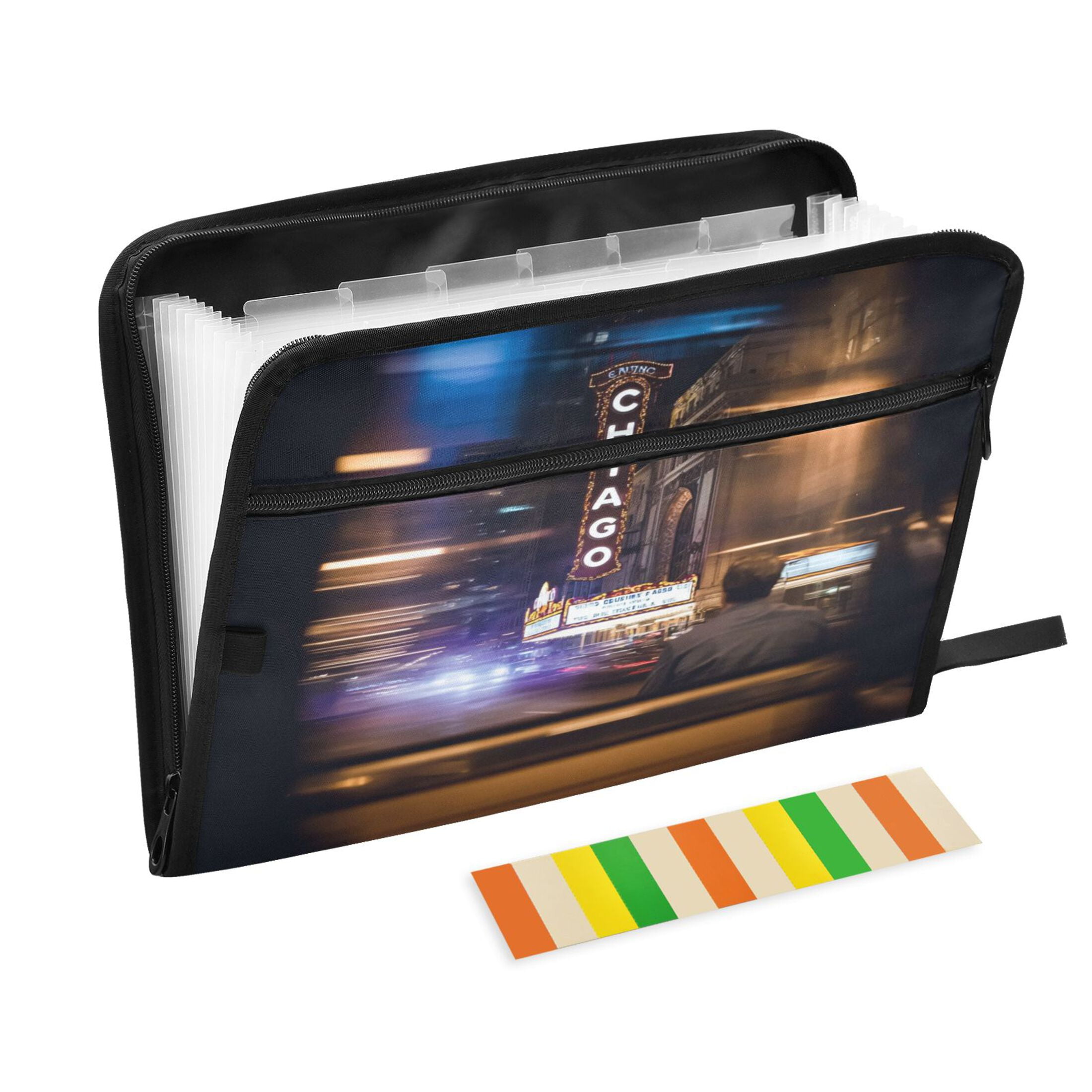 Expandable Folder with Colored Tabs, Desktop Folding Folder for ...