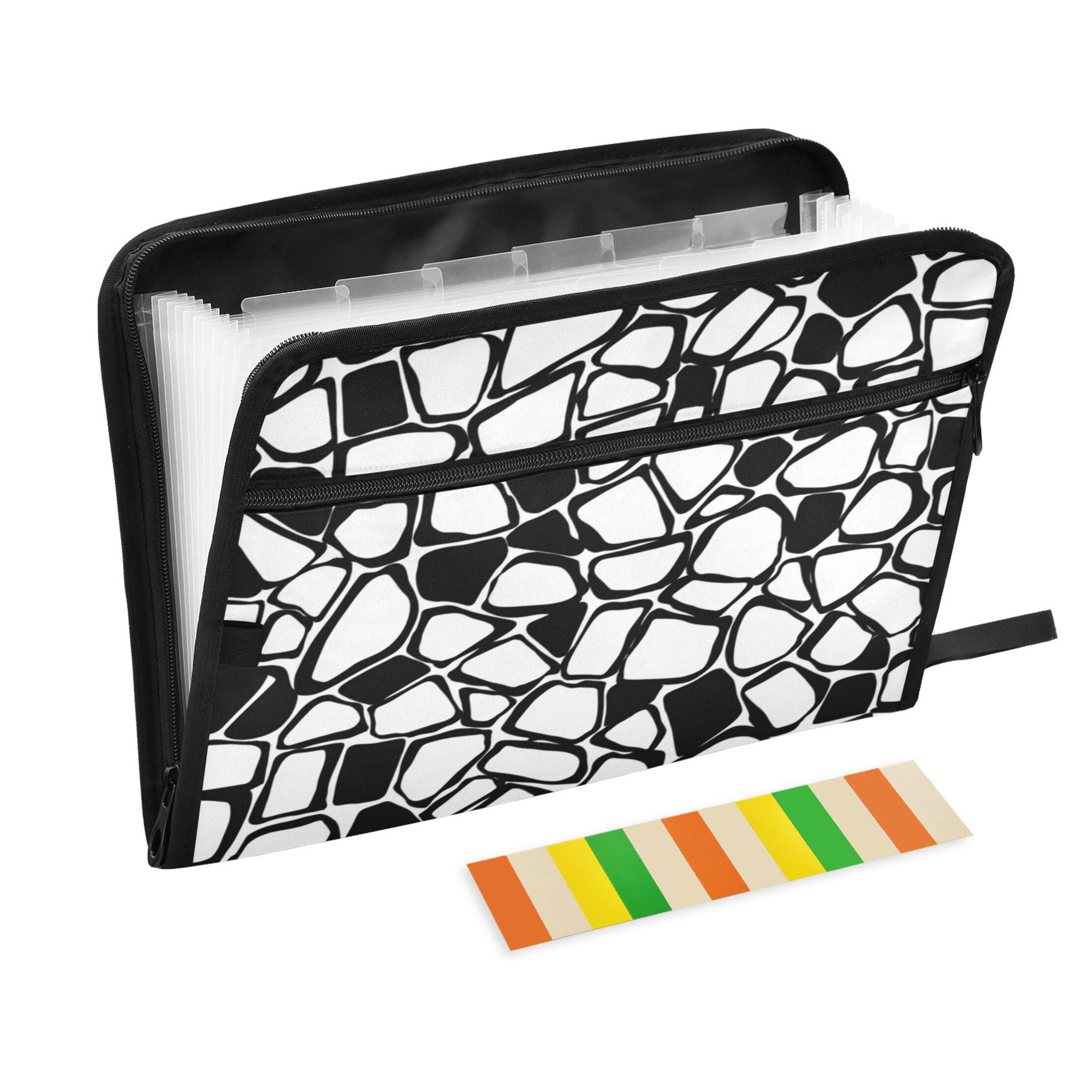 Expandable Folder with Colored Tabs, Desktop Folding Folder for ...