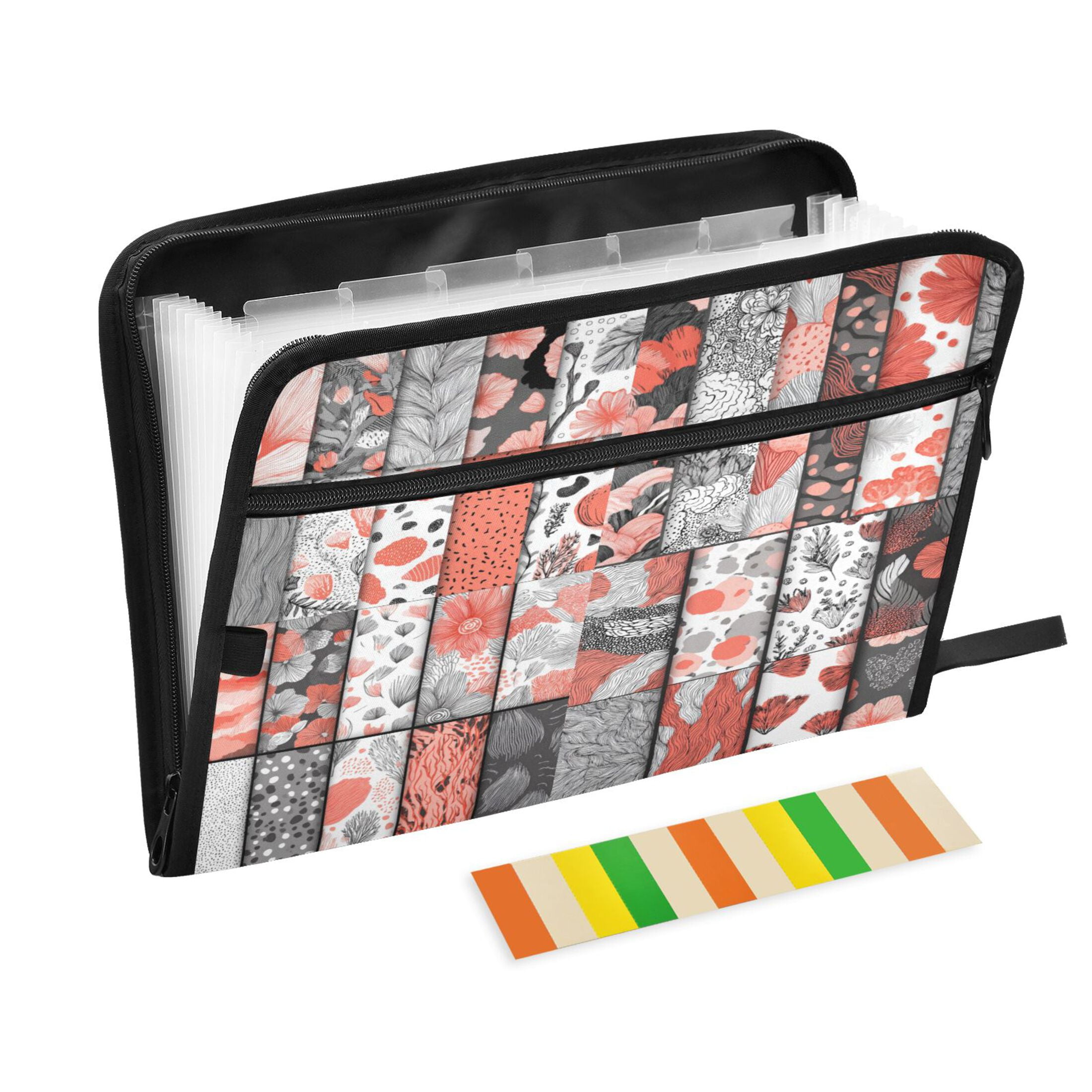 Expandable Folder with Colored Tabs, Desktop Folding Folder for ...