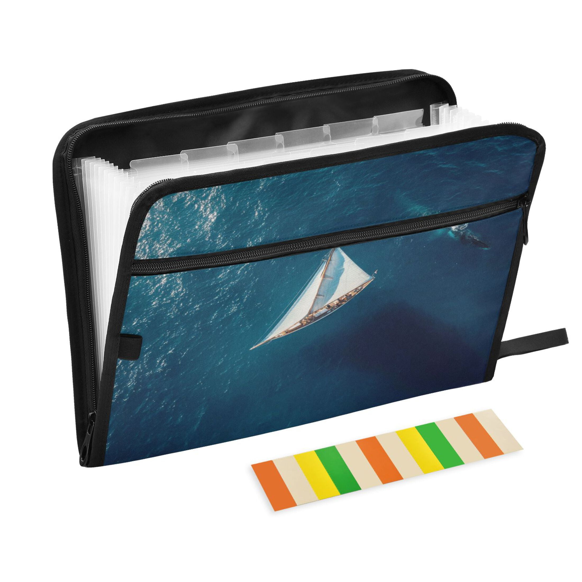Expandable Folder with Colored Tabs, Desktop Folding Folder for ...