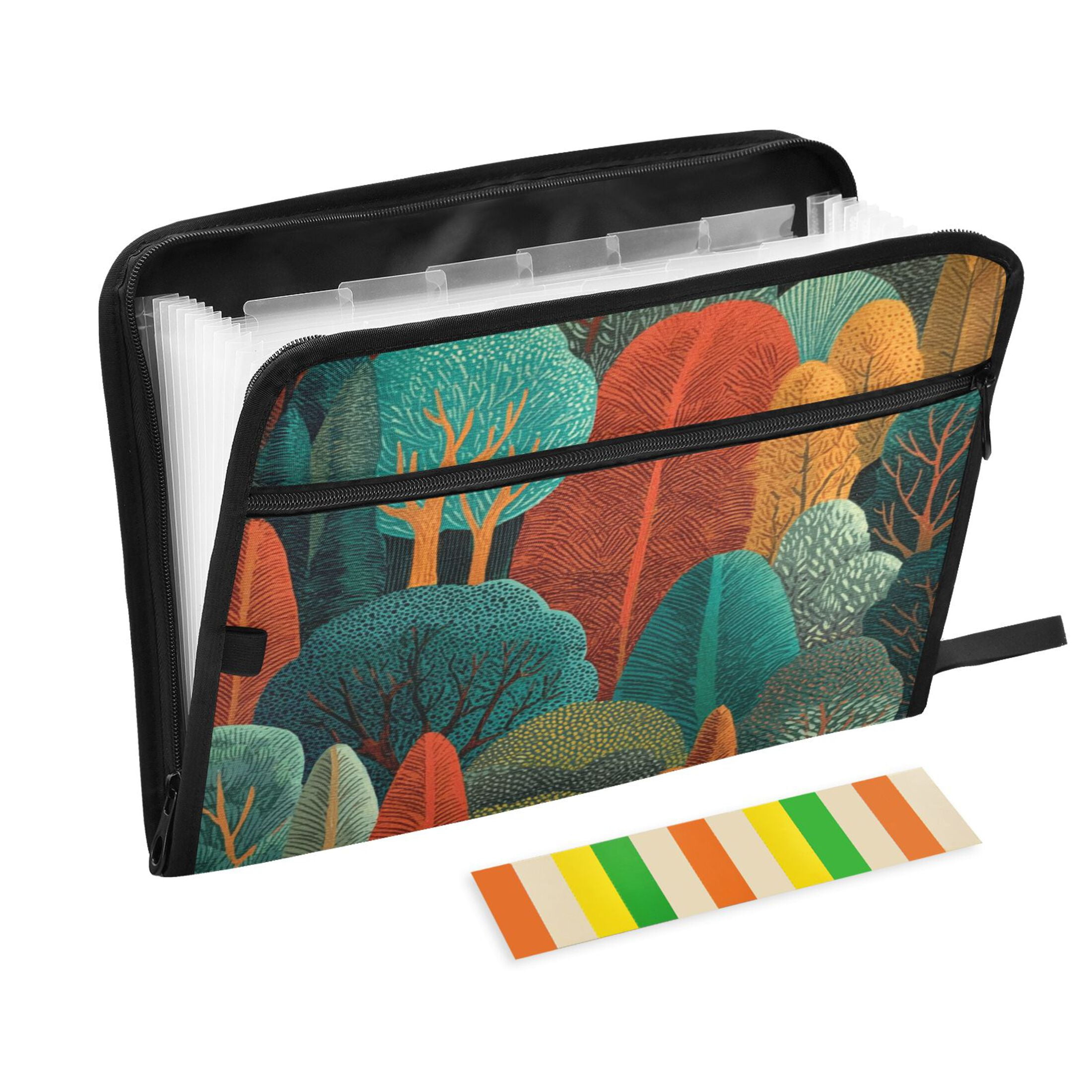 Expandable Folder with Colored Tabs, Desktop Folding Folder for ...