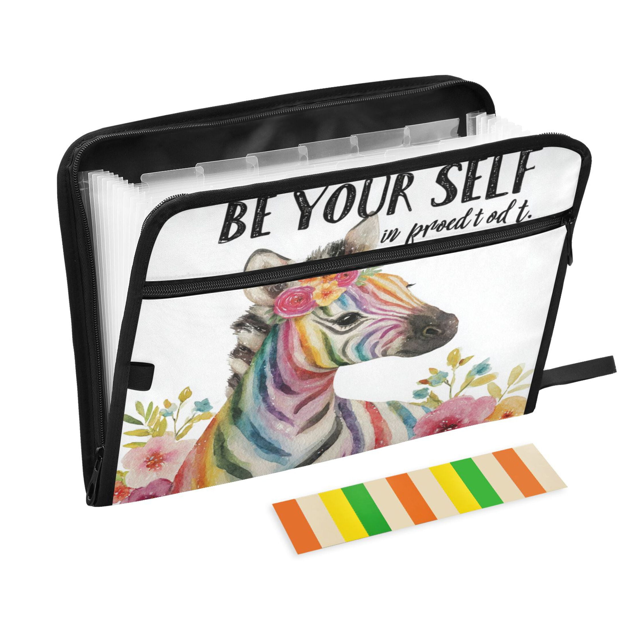Expandable Folder with Colored Tabs, Desktop Folding Folder for ...
