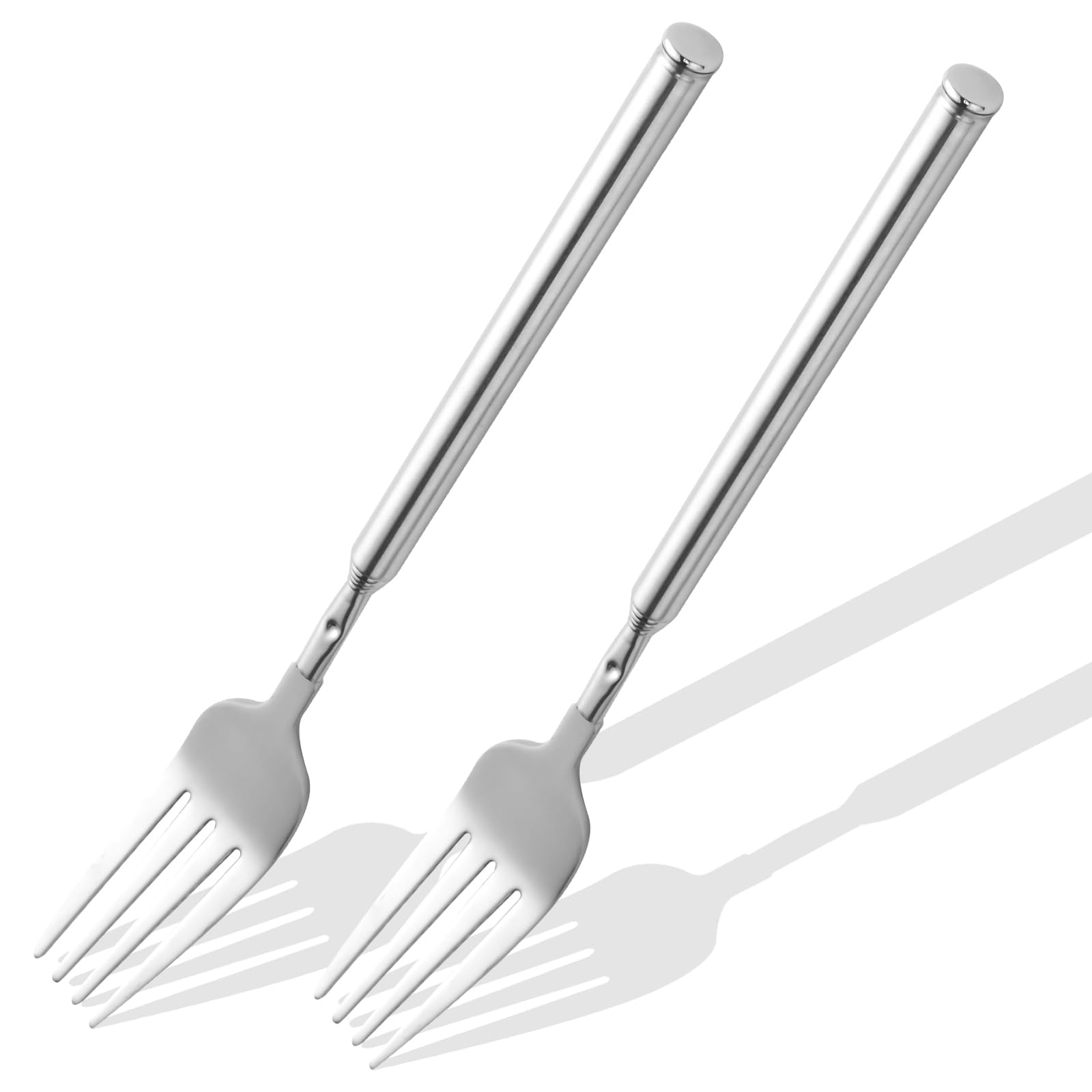 Expandable Fork Set of 2, Joke Gag Gift with Adjustable Length 8.7"-25. ...
